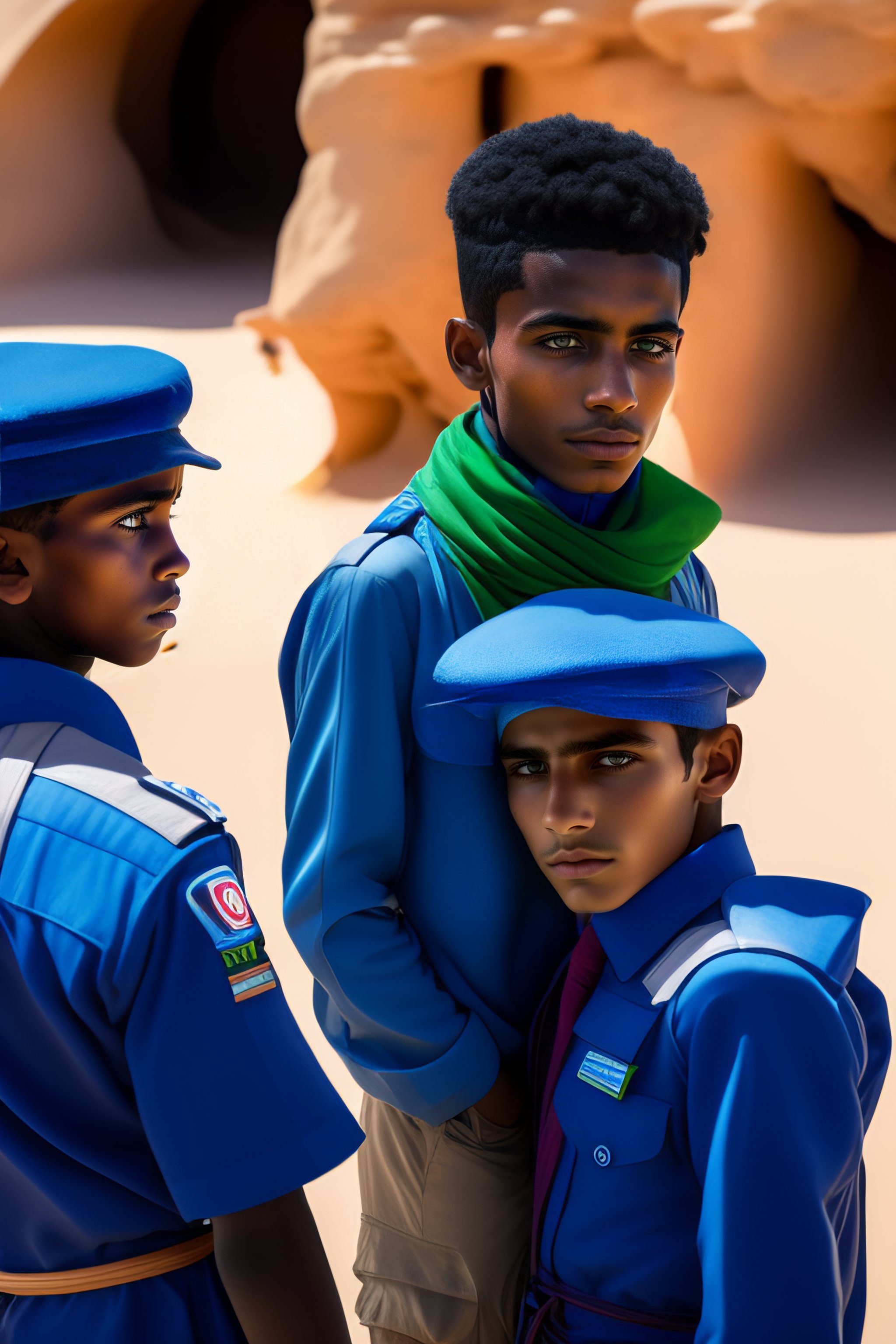 Lexica - Troupe des 8 scouts Boys Tunisiens de 15 ans avec tenu unique ...