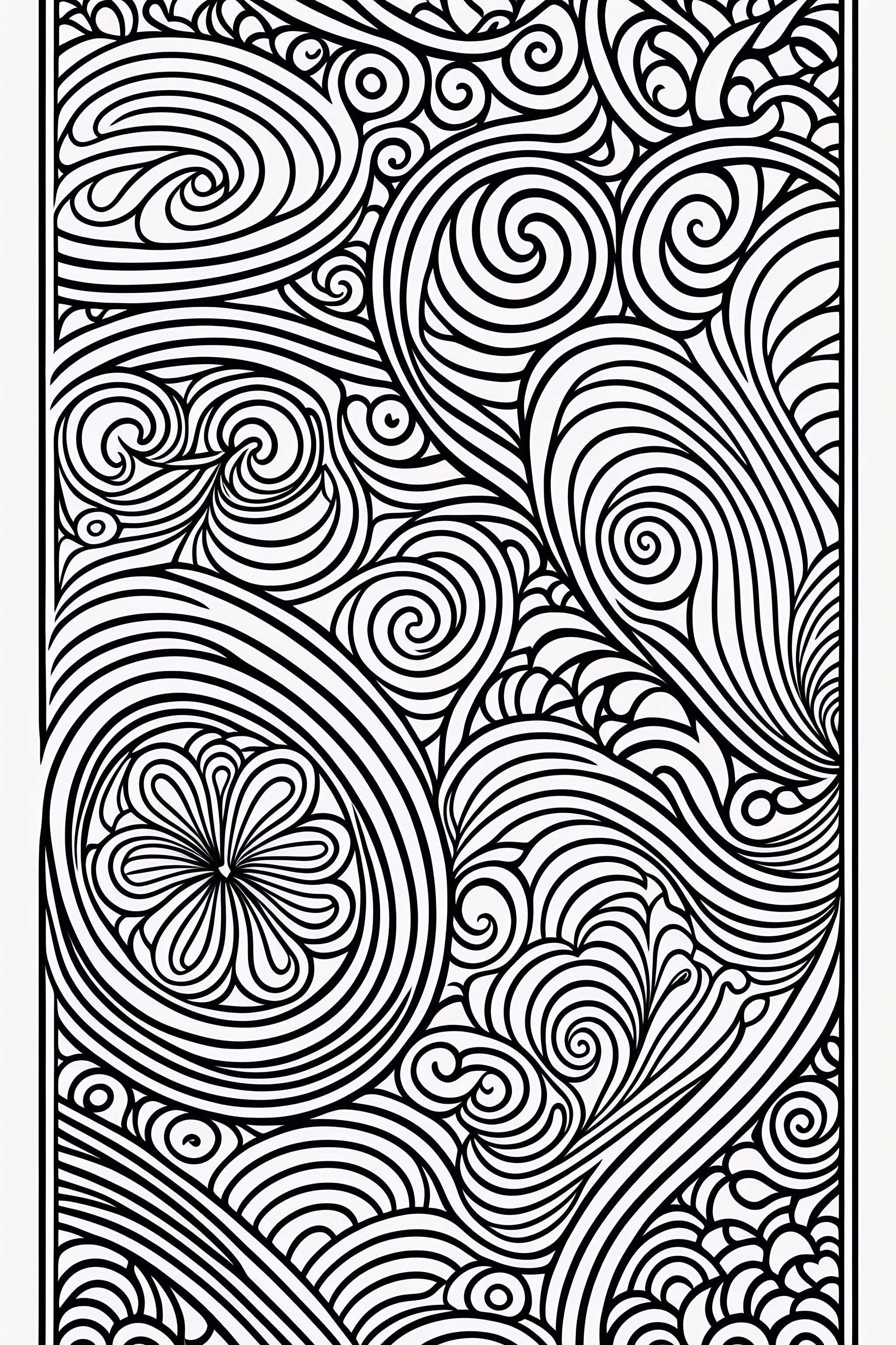 Lexica - Create a coloringpage for a coloring book for adult with ...