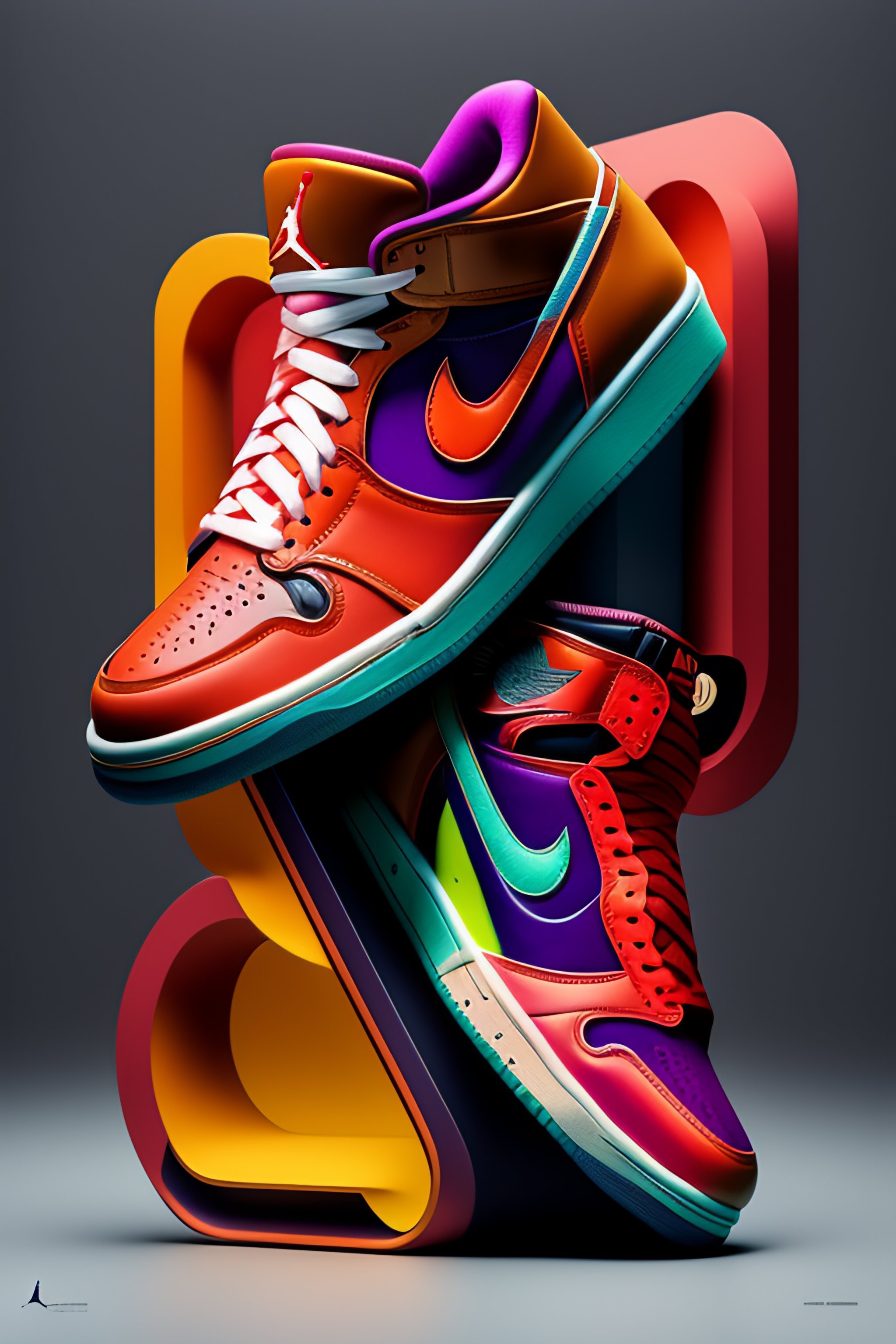 Lexica - One air jordan shoe made of junk food, ultrafine detailed ...
