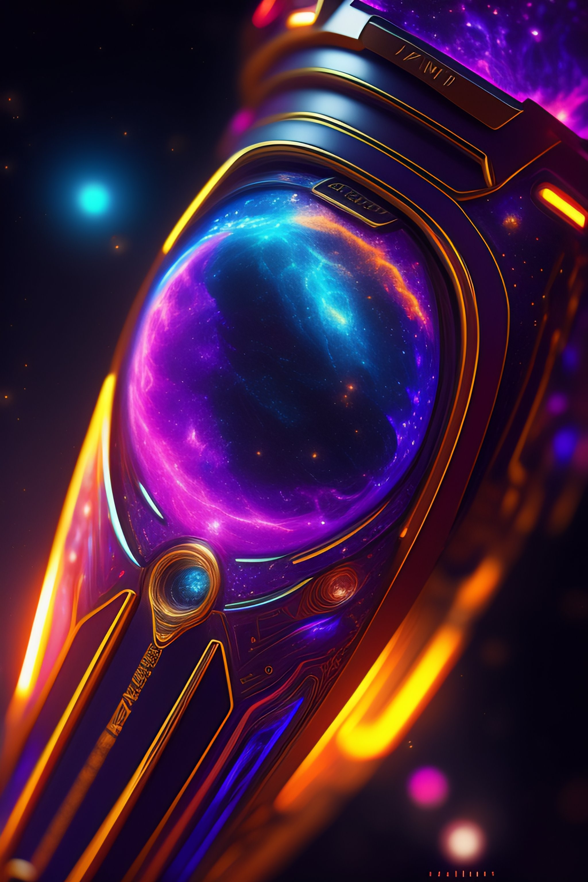 Lexica - Ultradetailed illustration of a mechanic galaxy nebula in the ...