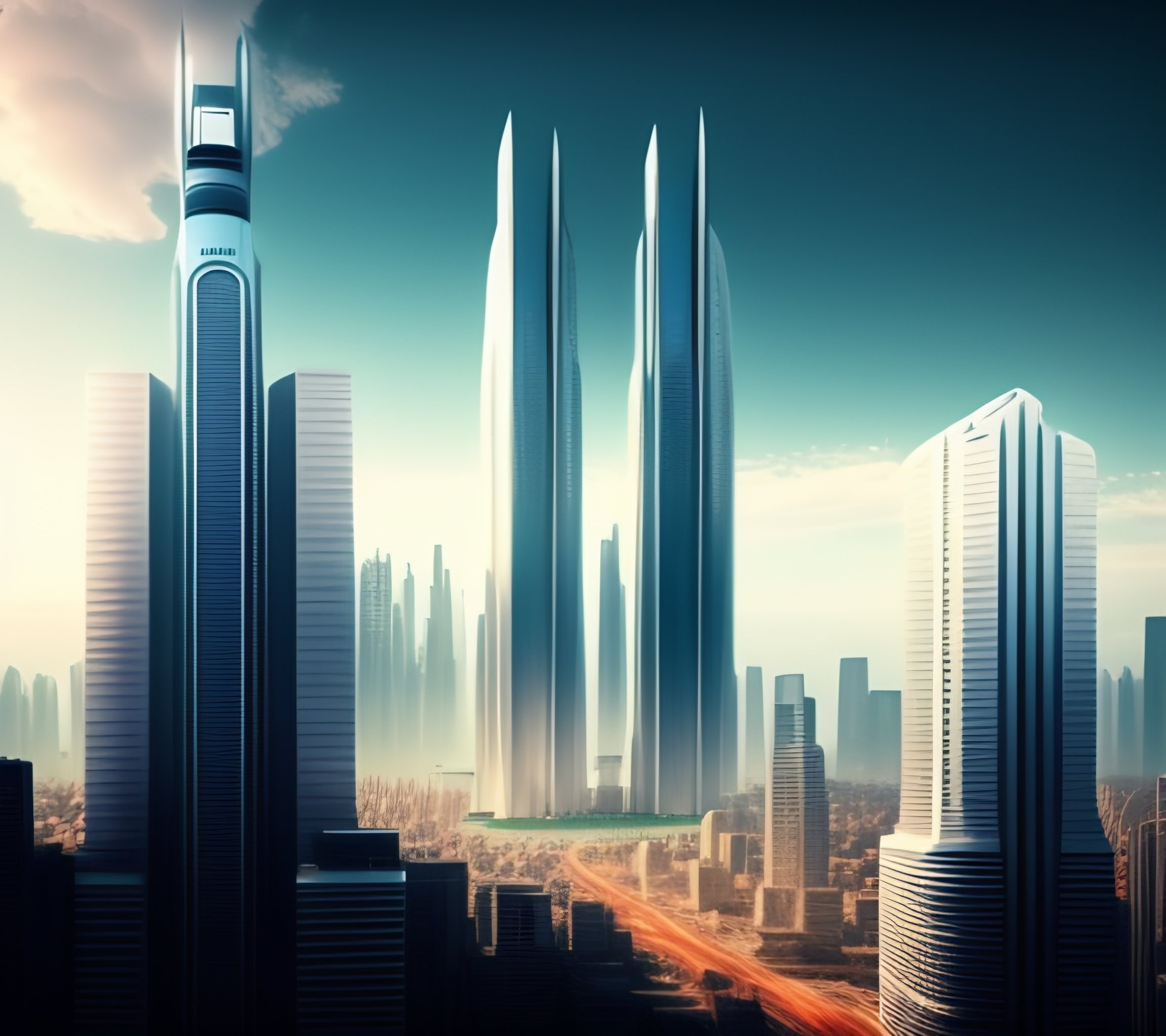 Lexica - A technologically advanced city where robots and humans ...