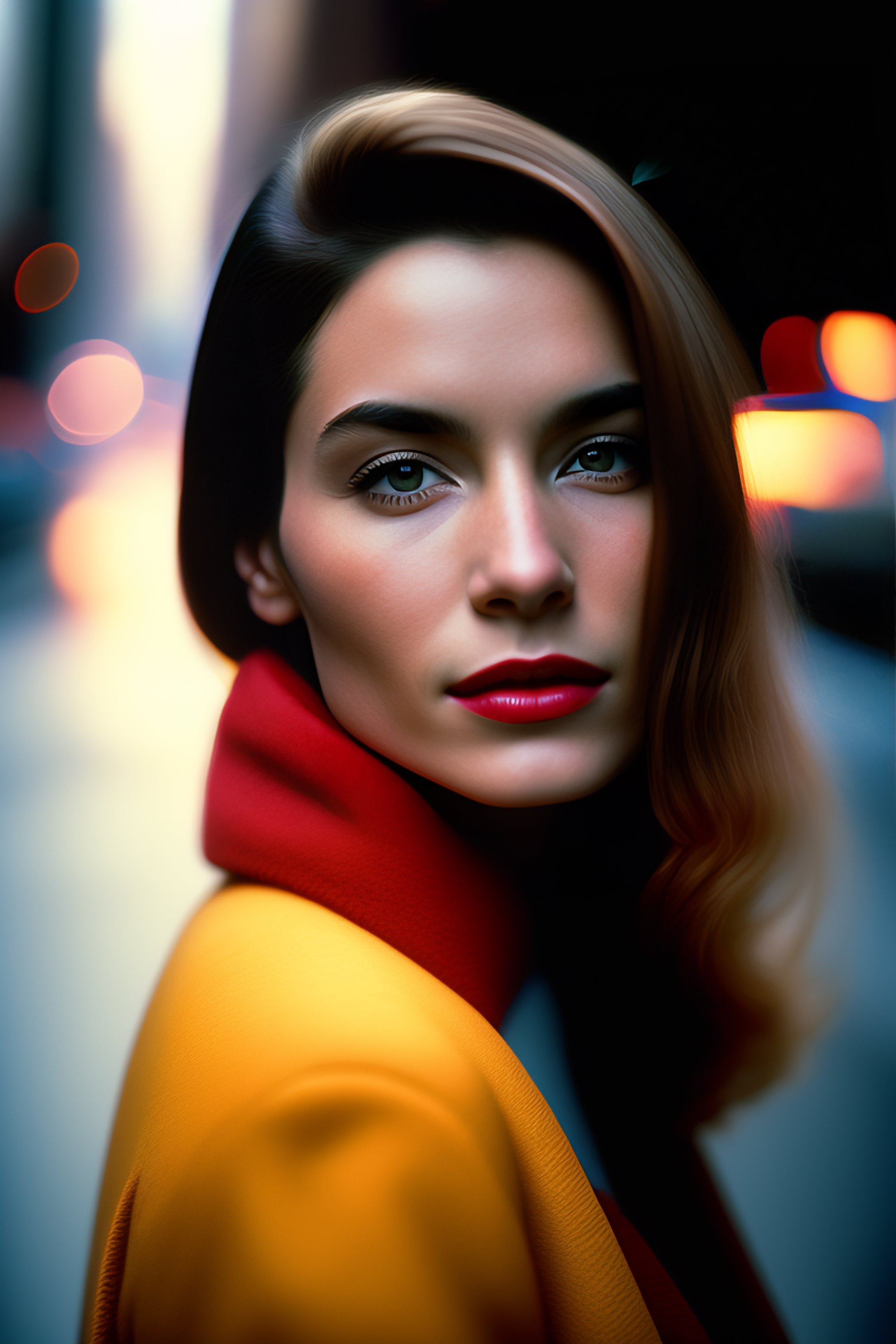 Lexica - Female semi nua perfect portrait, new york, medium format ...