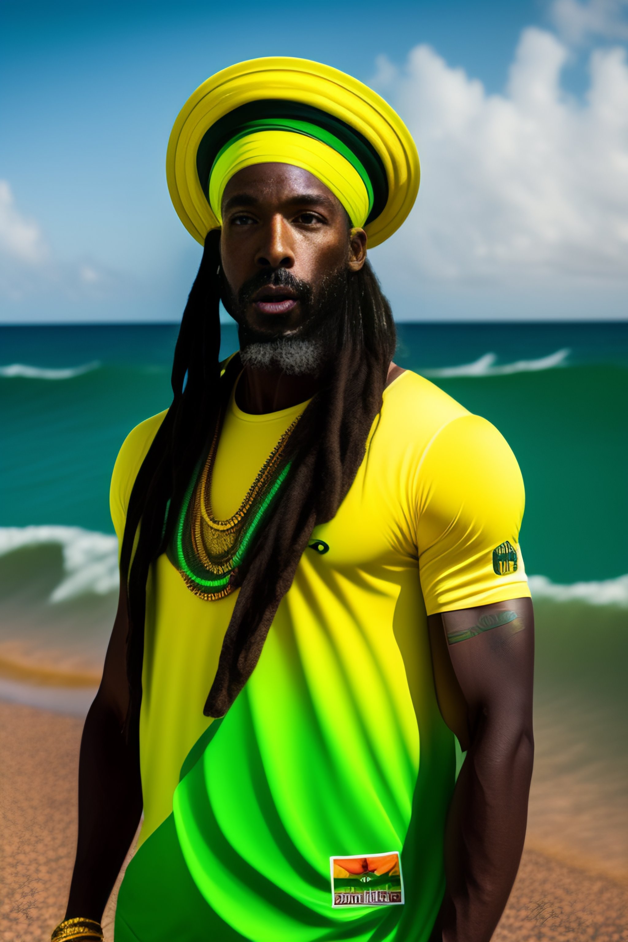 Lexica - Generate jamaica rasta man with green, yellow, and black ...