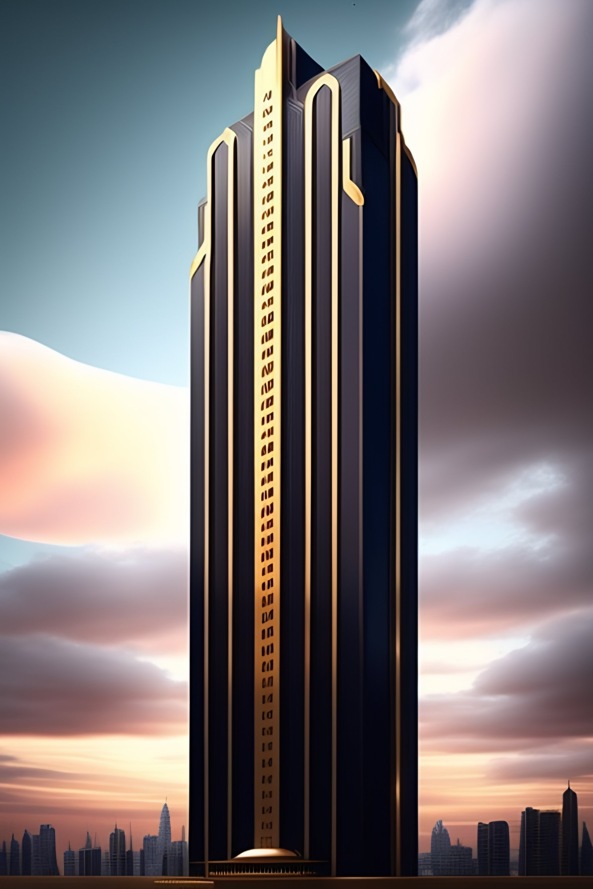 Lexica - Innovative structural design of skyscraper in art deco style