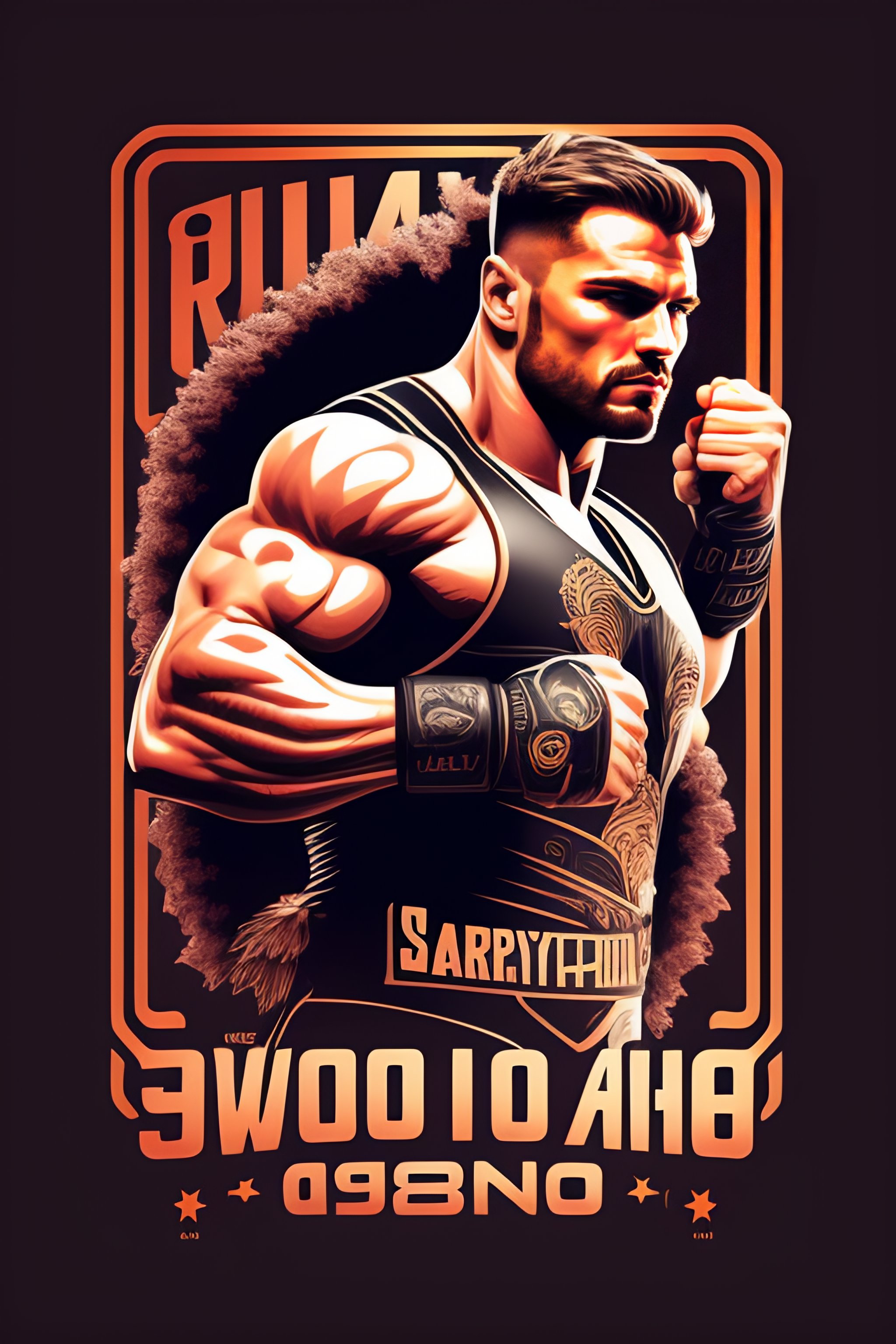 Lexica - Big shredded arm armwrestling design