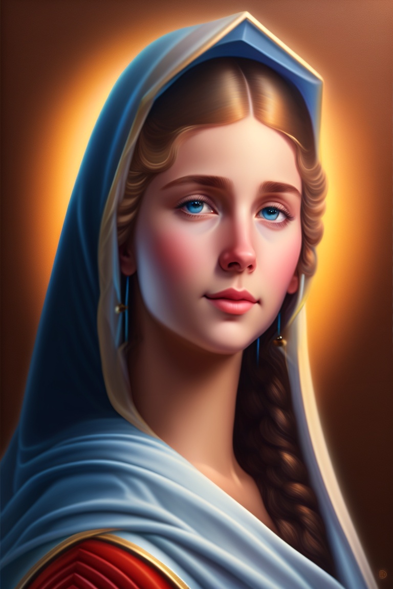 Lexica - Beautiful Mary Mother of Jesus, realistic