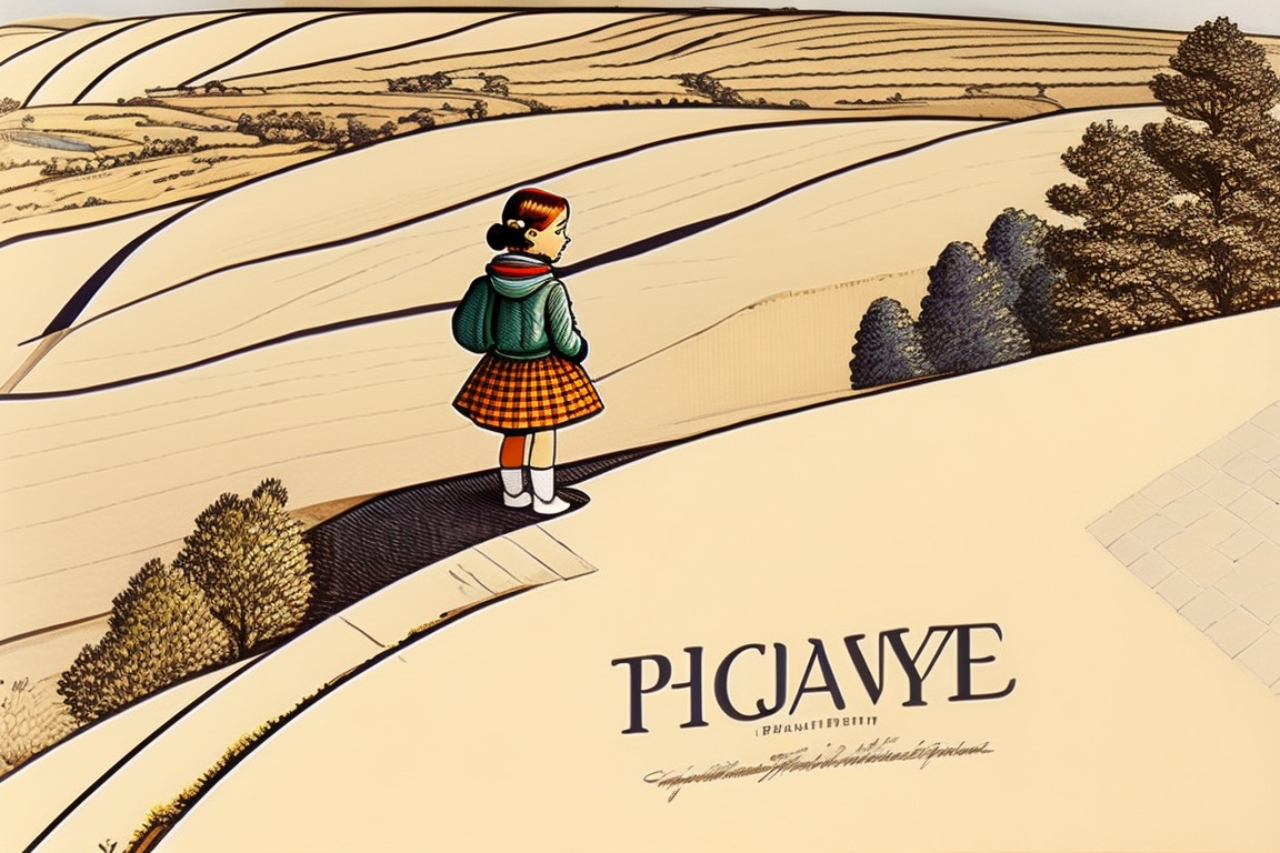 Lexica - Girl. pen and ink, birds eye view, illustrated by hergé ...