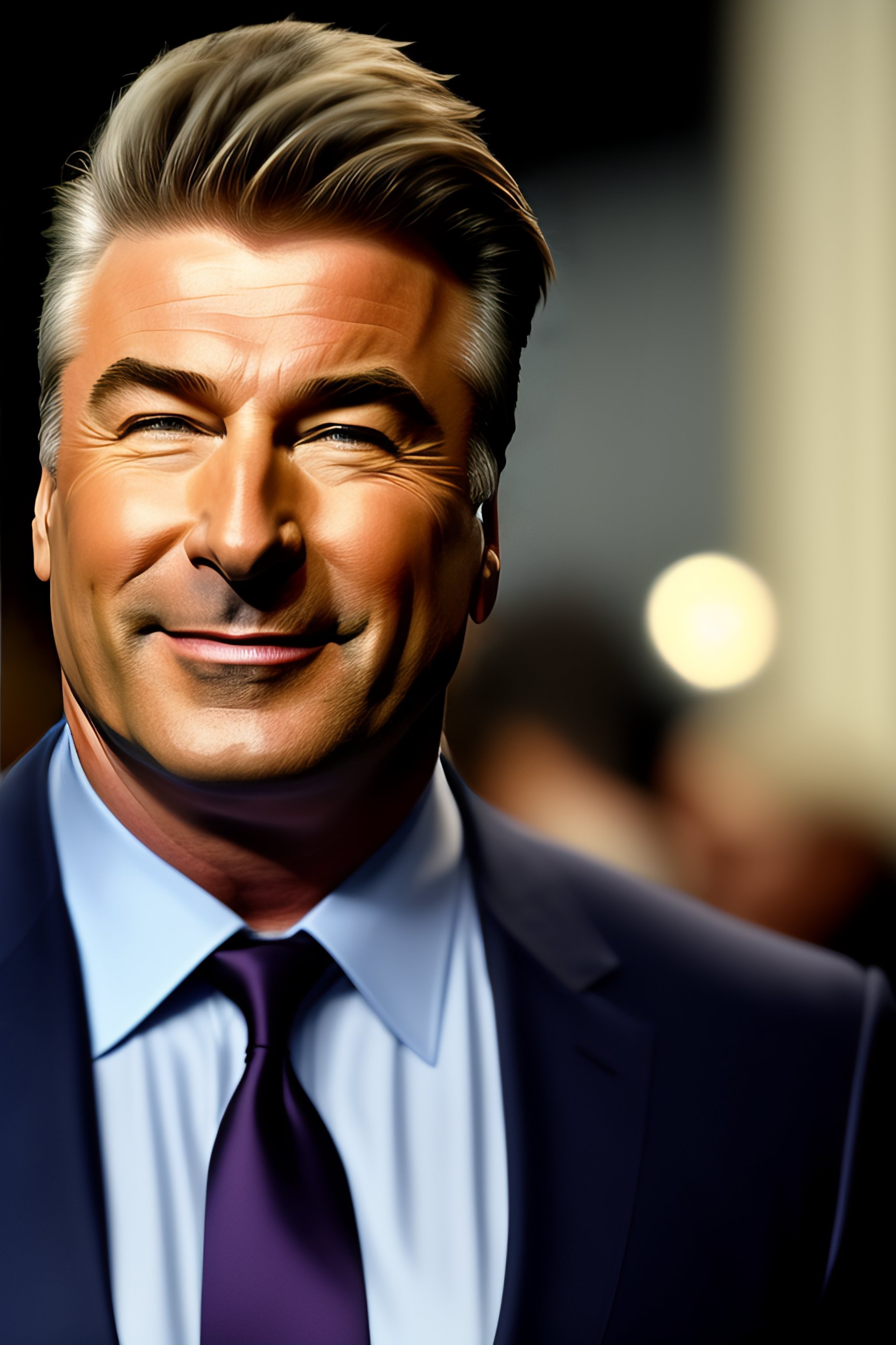 Lexica - Alec baldwin sitting and posing to the camera, full body shot