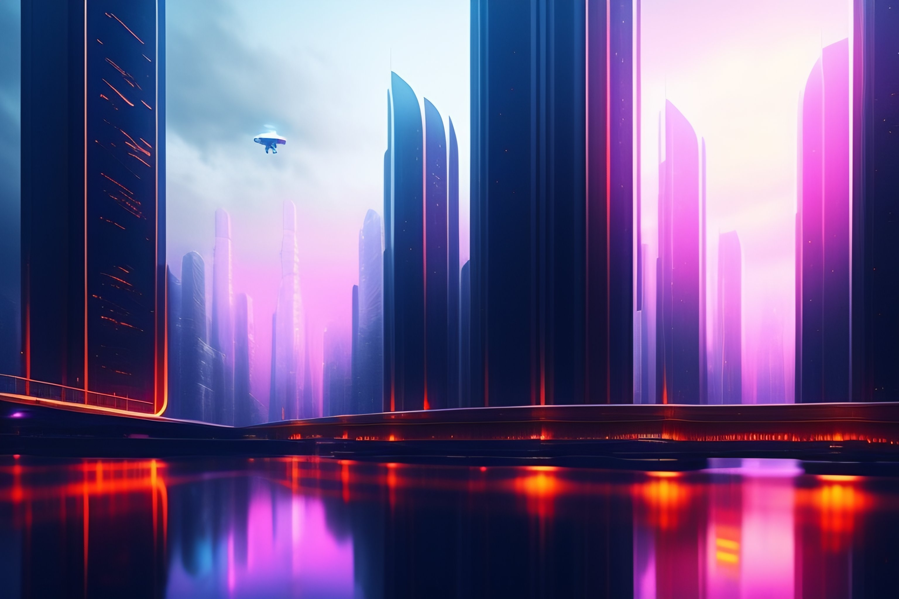 Lexica - Photo of drone The city of neo - tron legacy in 2 0 9 9 ...