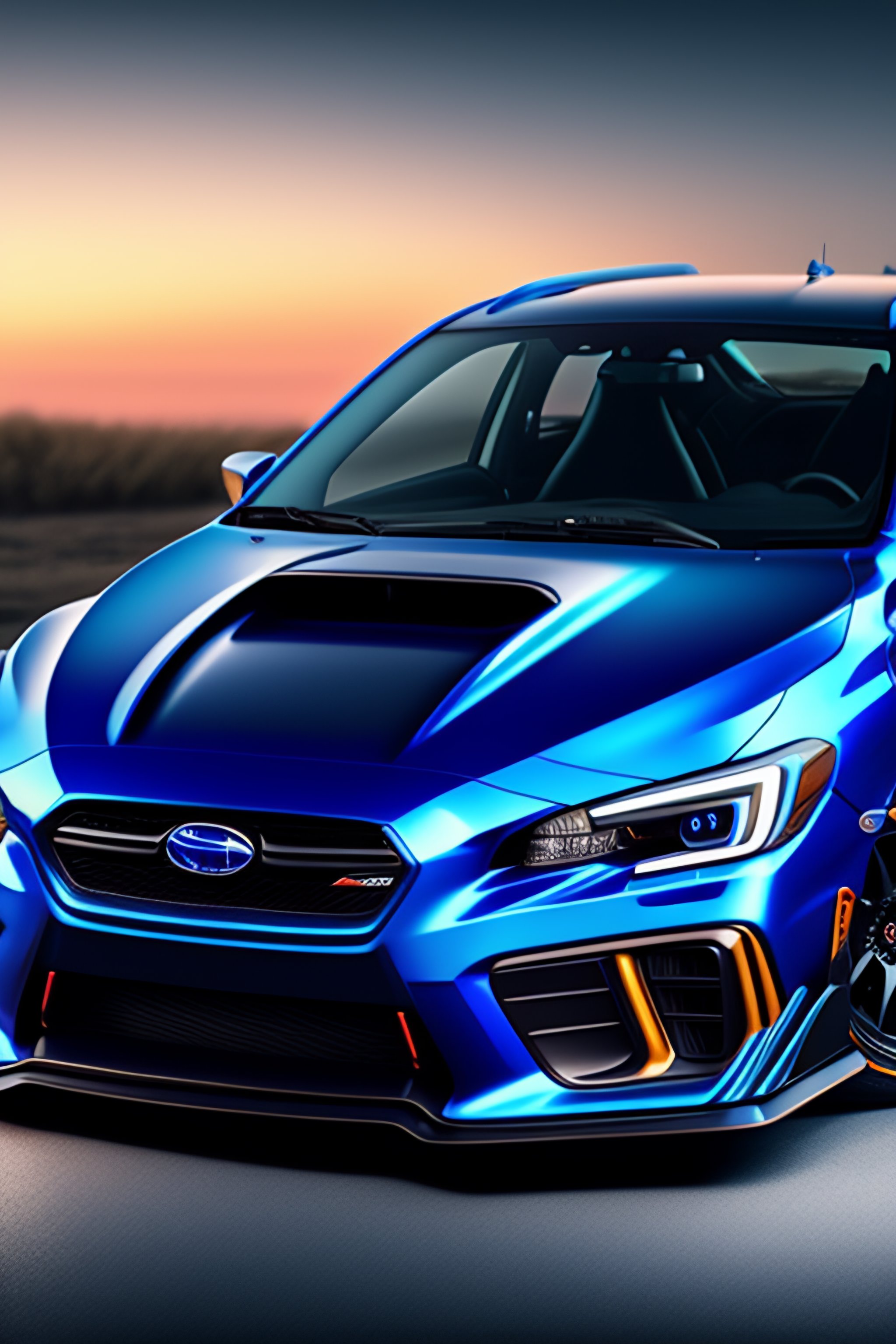Lexica - An subaru wrx blue, tunning, render, octane in a night time