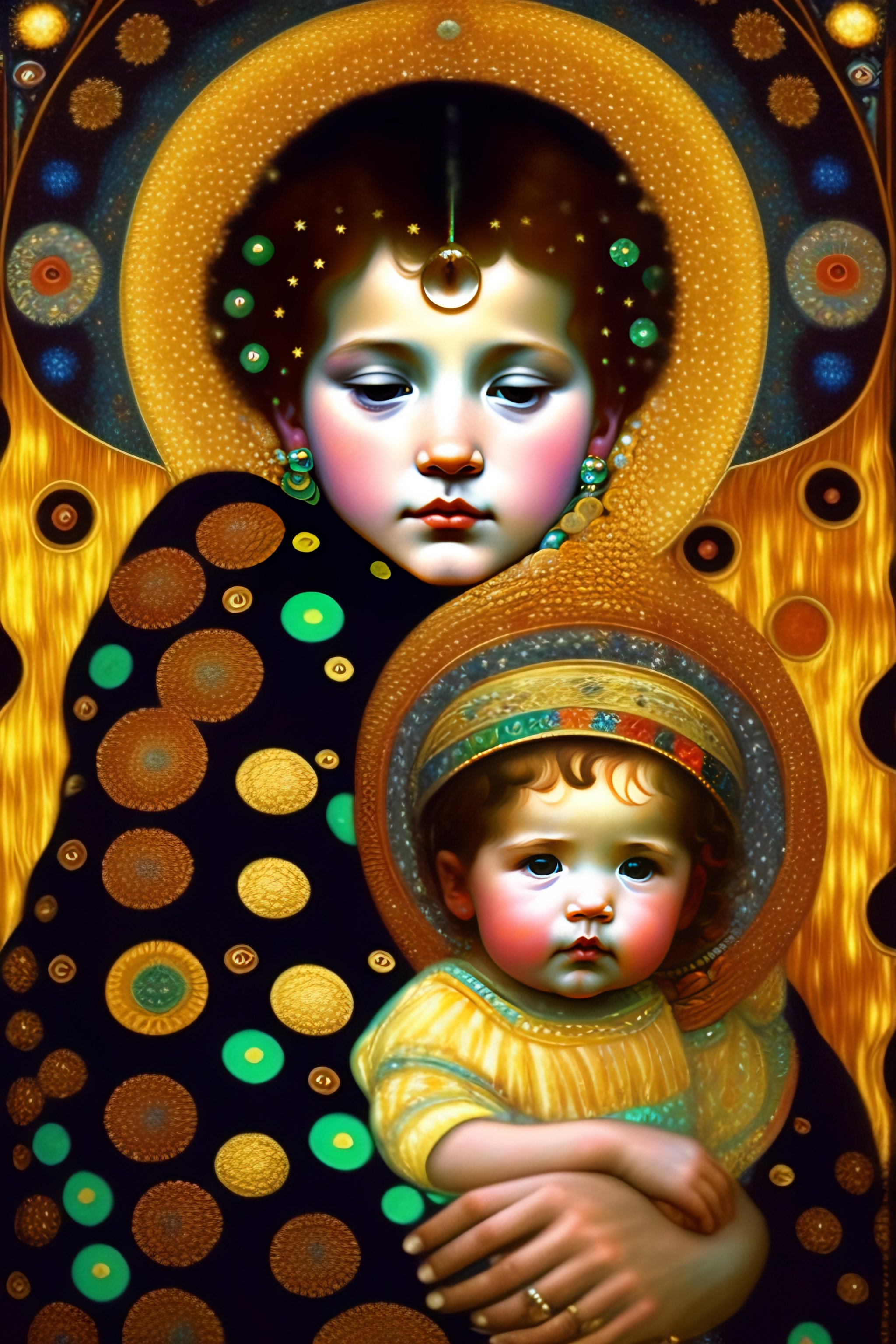 Lexica - Baby,by Gustav Klimt