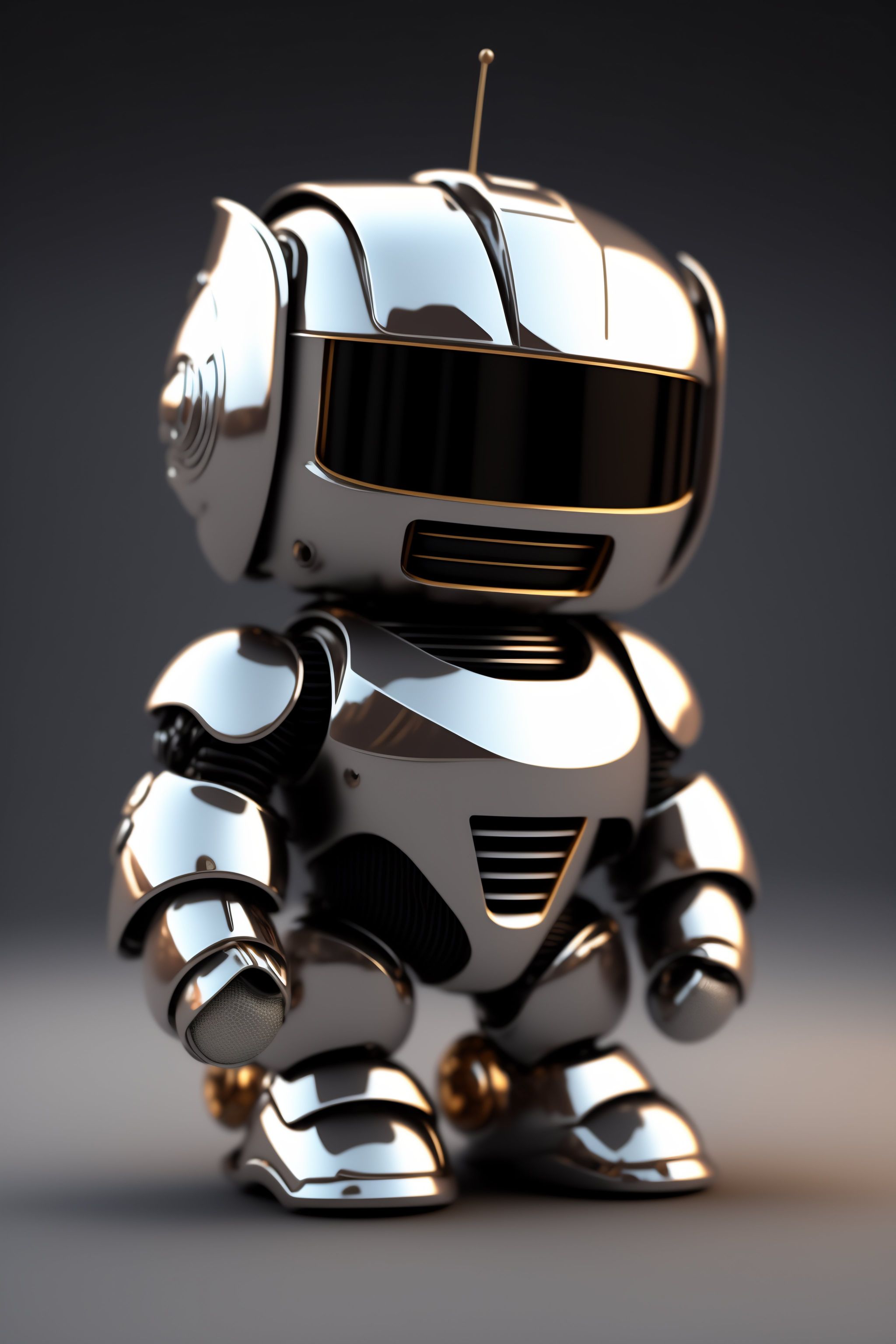 Lexica - Cute 3d render of toy art robocop
