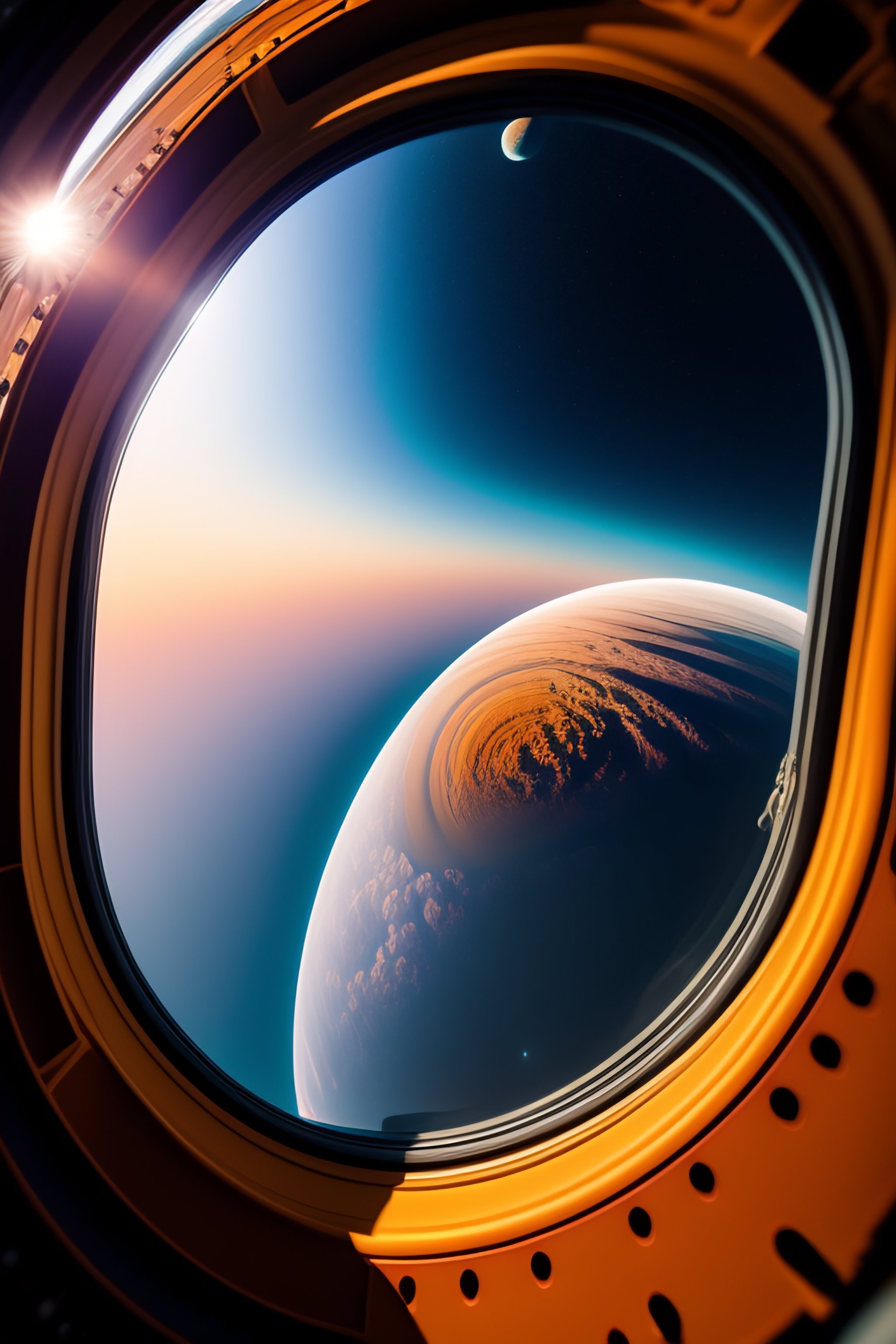 View From Space Shuttle Windshield