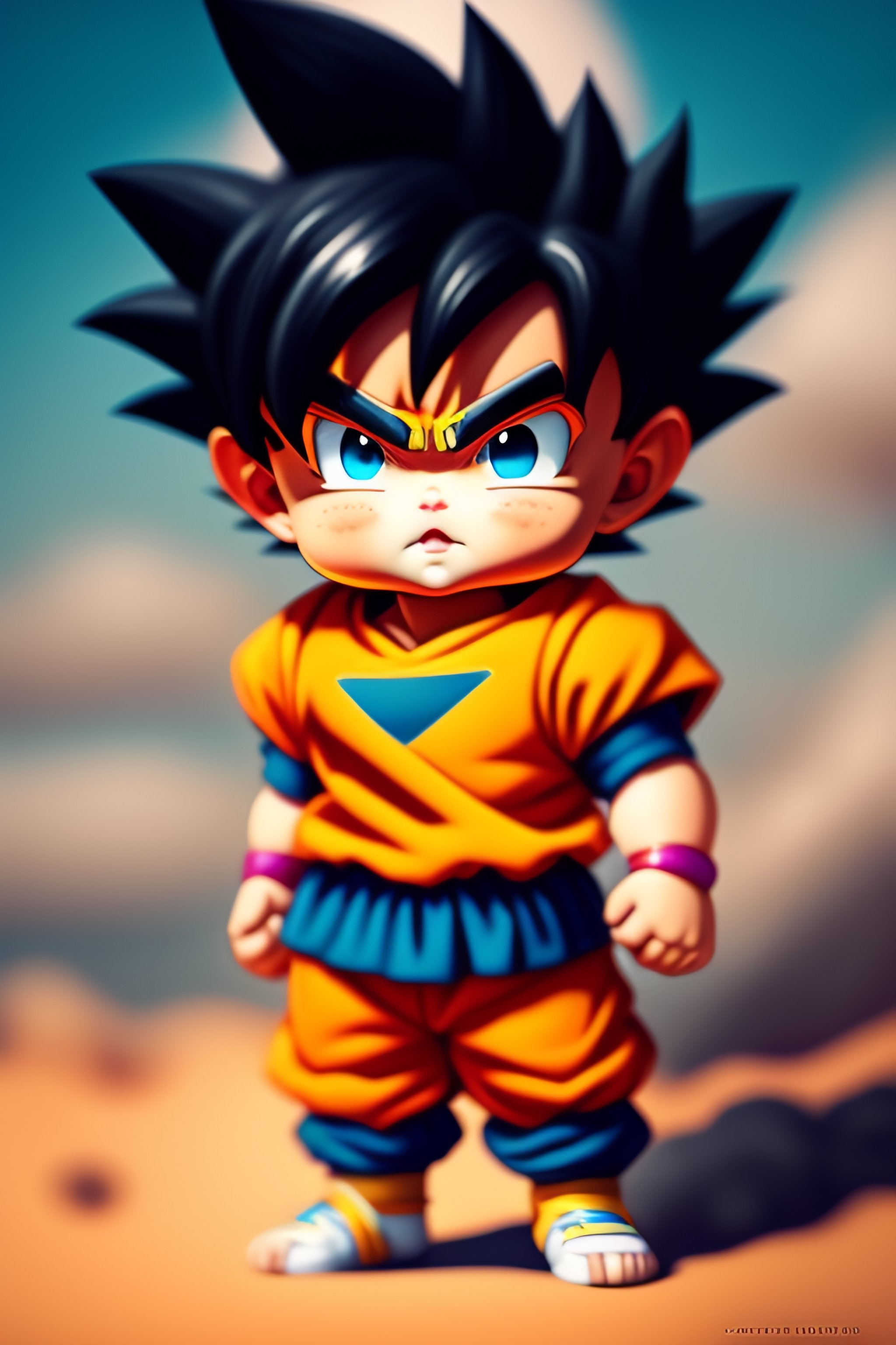 Lexica - Cartoon goku baby, fantasy, dreamlike, surrealism, super cute ...