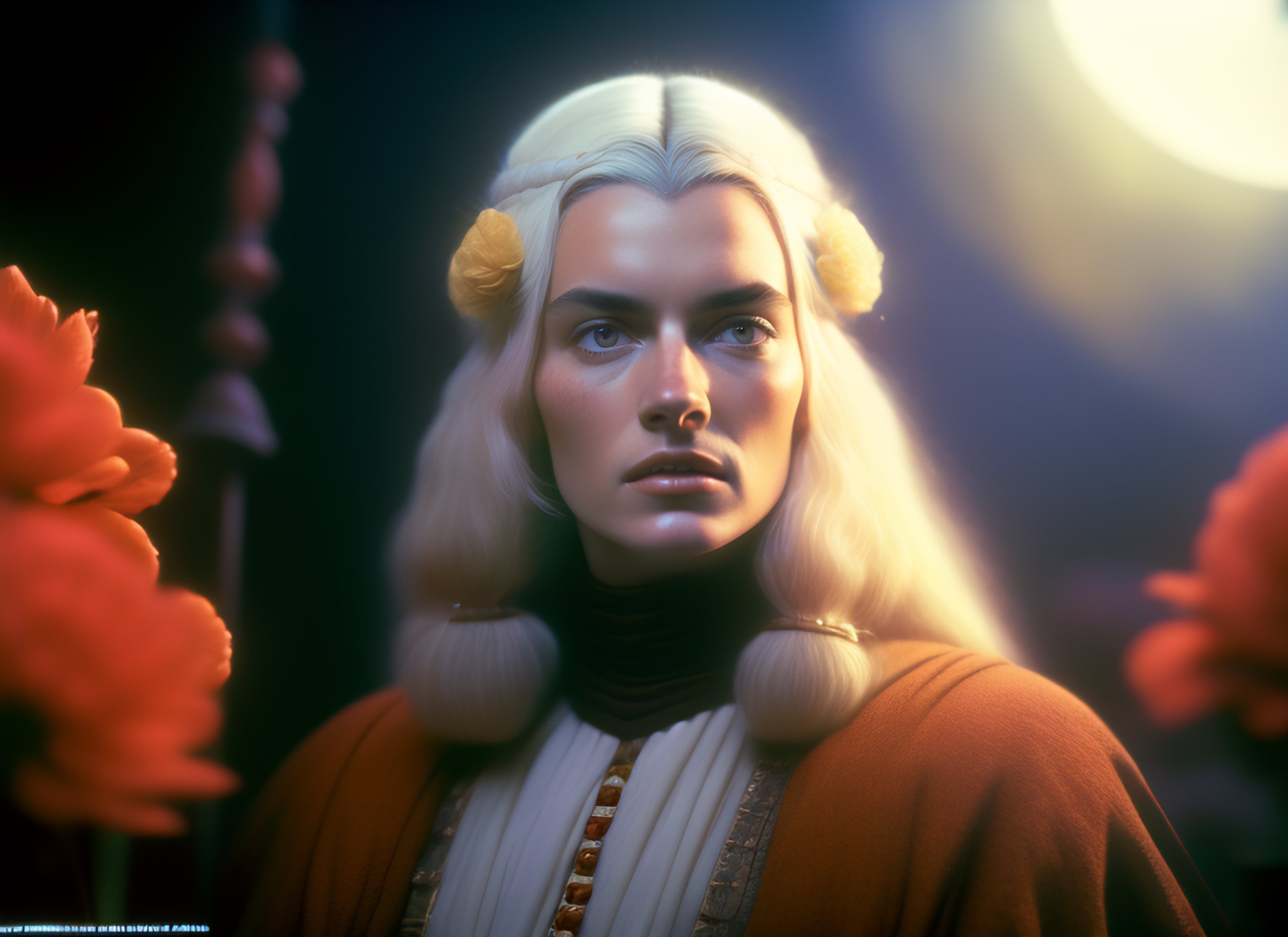 Lexica - Portrait of a unkempt scruffy sleepless female cleric with ...