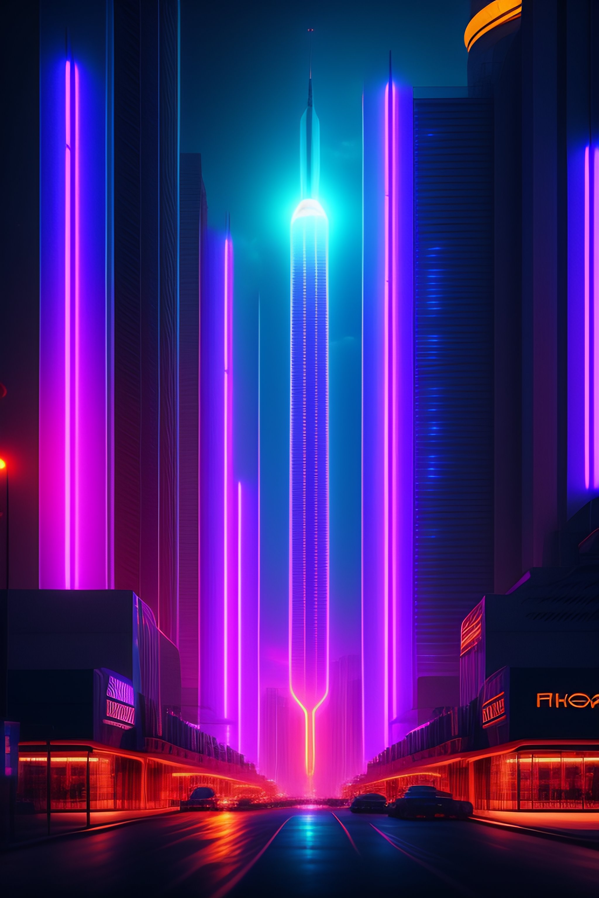 Lexica - Future city ,neon light, 8k , high definition,