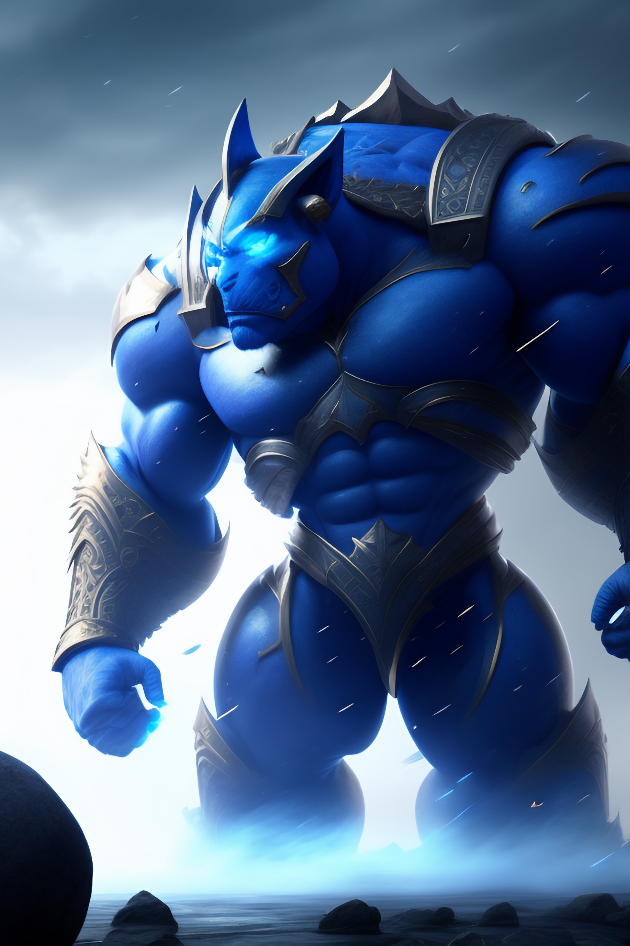 Lexica - Silver Golem fighting with Blue Ogre, 8k, digital art, epic ...