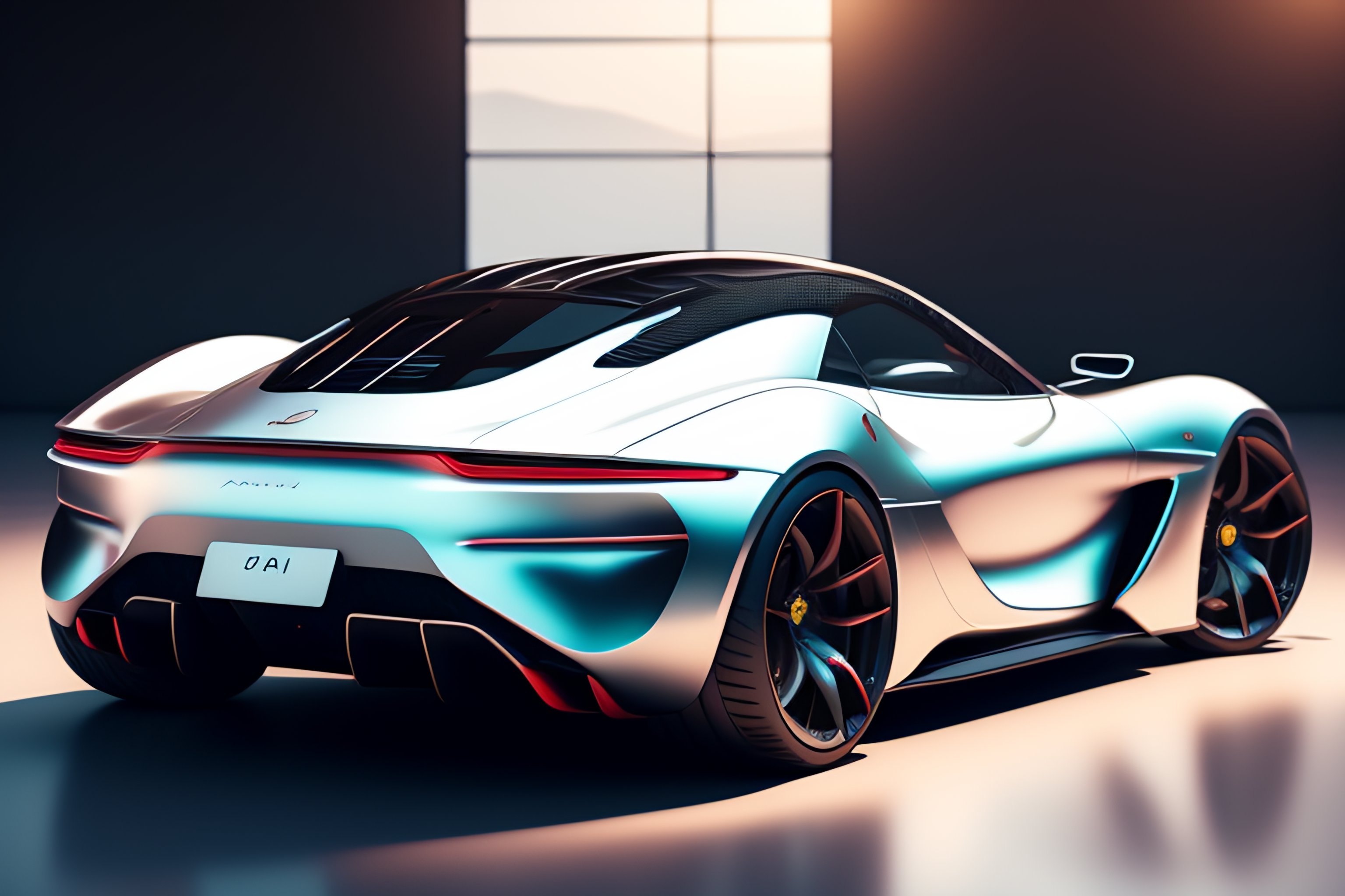 Lexica - A metallic pearl white electric Convertible sports car ...