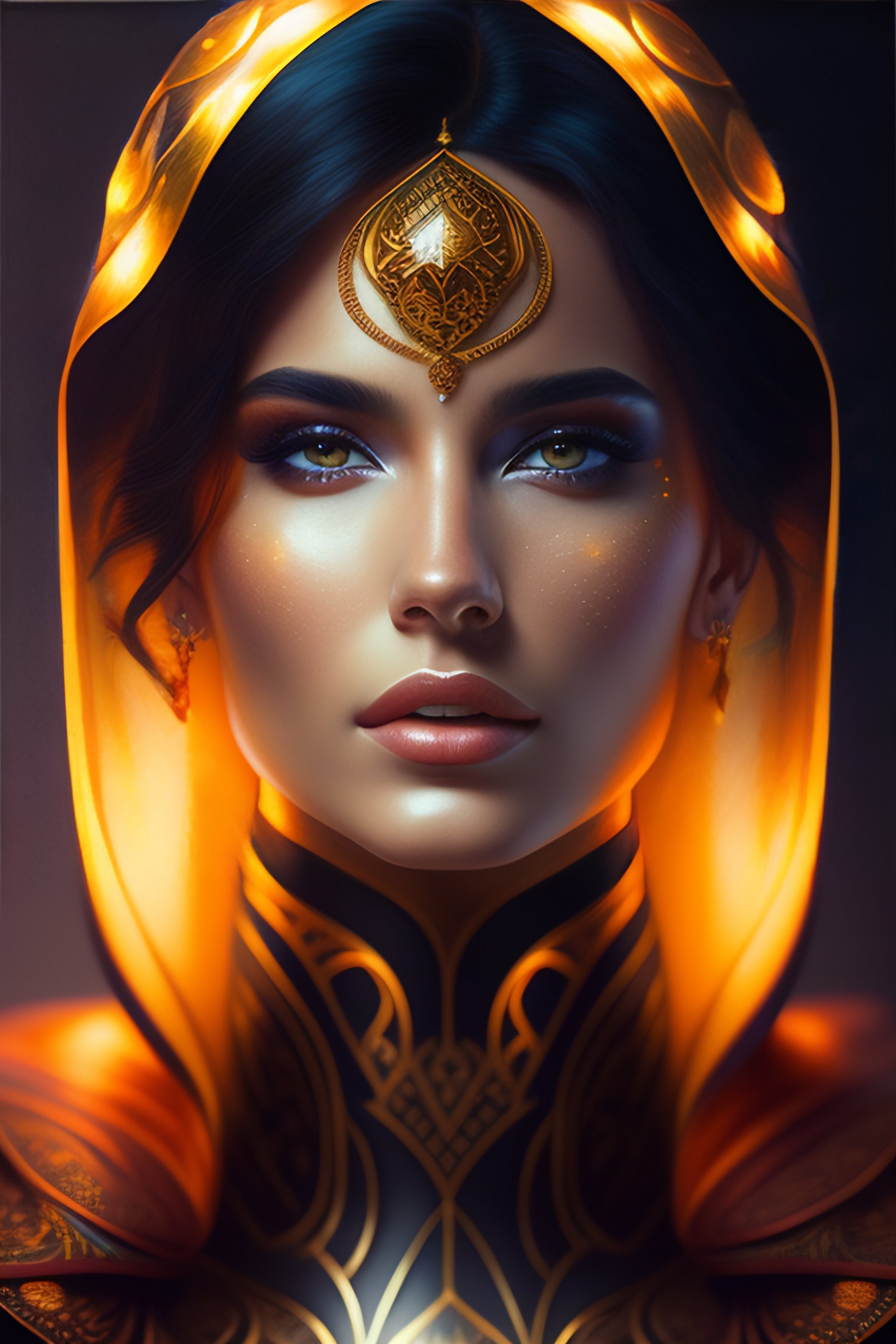 Lexica - Beautiful portrait of Hande Ercel, face painting, dramatic ...