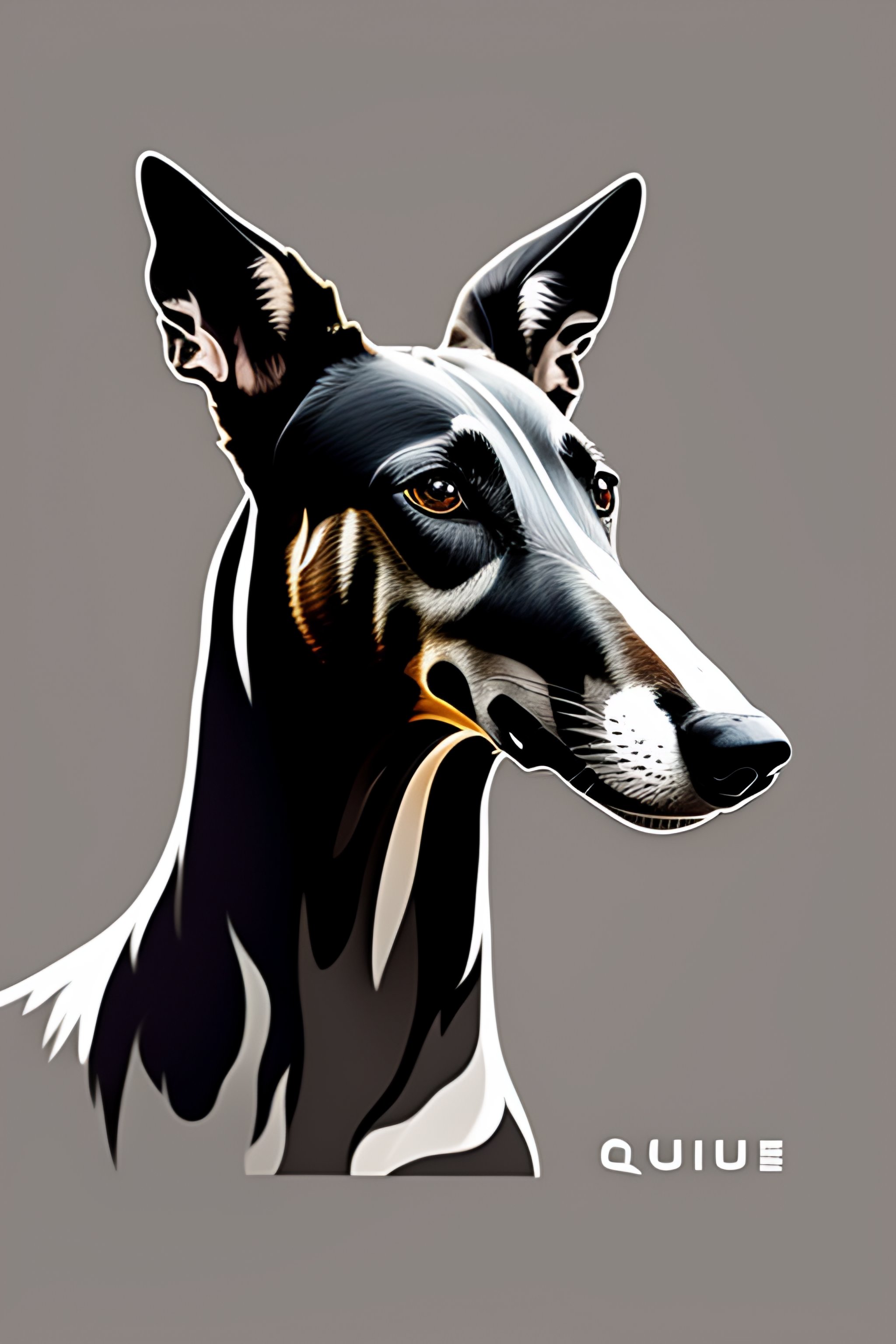 Lexica - A beautiful design of minimalist running greyhound by quibe ...