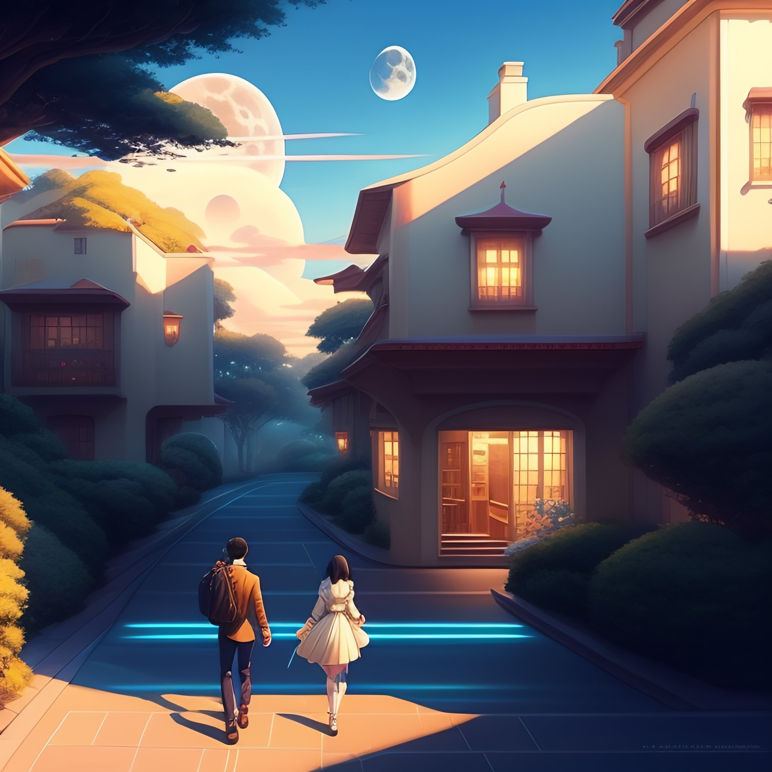 Lexica - 3 d sidewalk by studio ghibli studio key hideaki anno ...