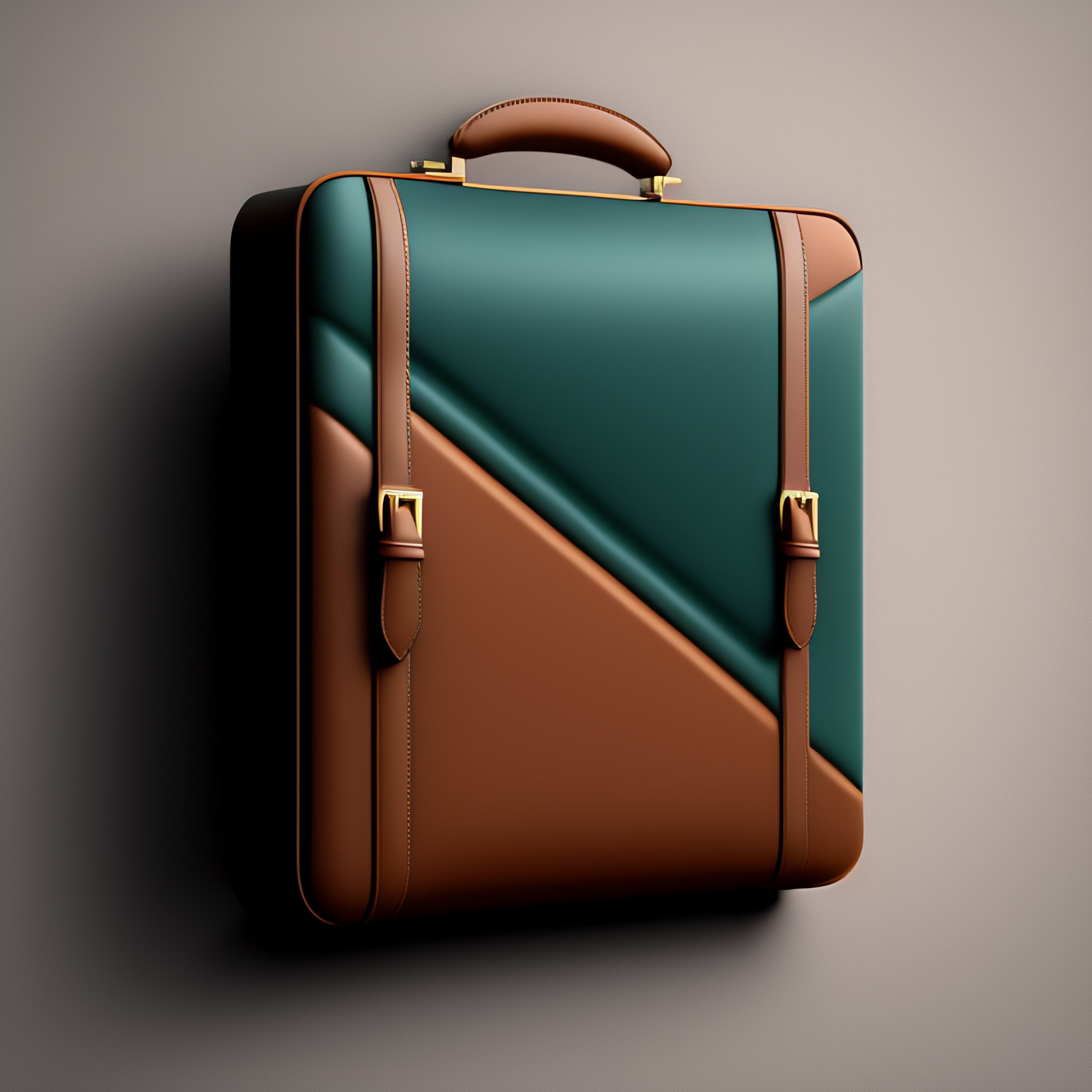 Lexica - 3d clay briefcase realistic, flat design style