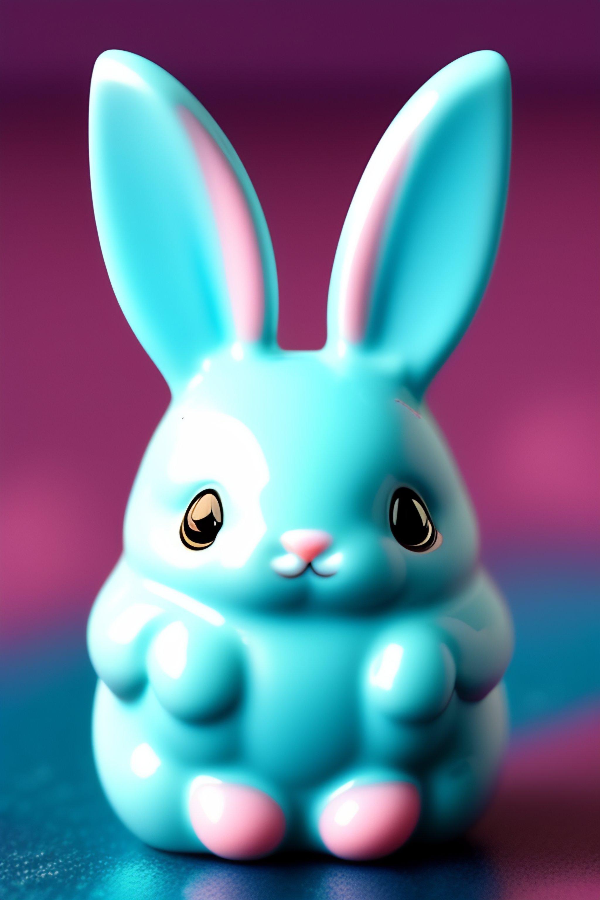 Lexica - Beautiful and superdetailed lightblue cute little bunny ...