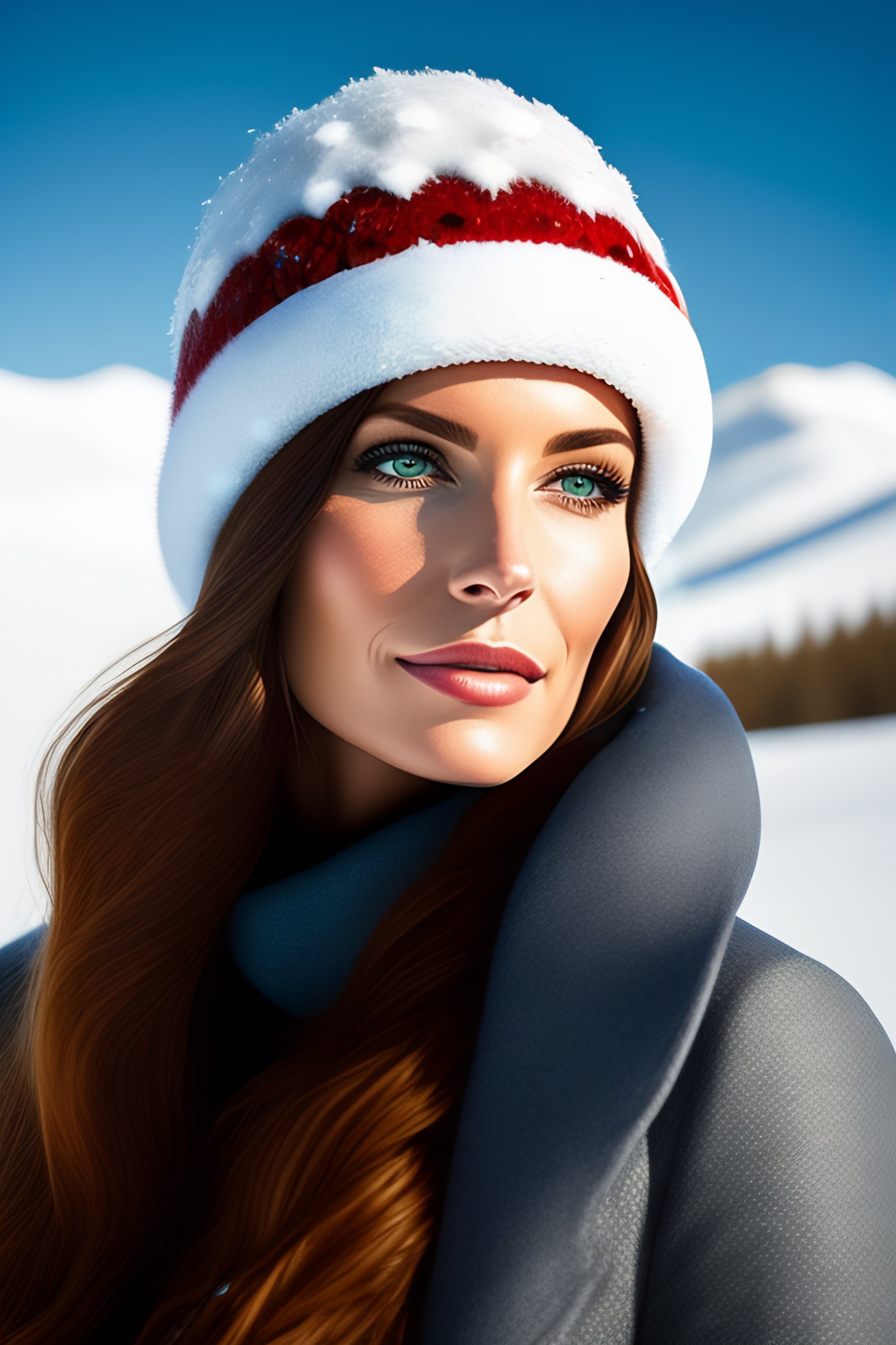 Lexica - Frau mit hut im schnee