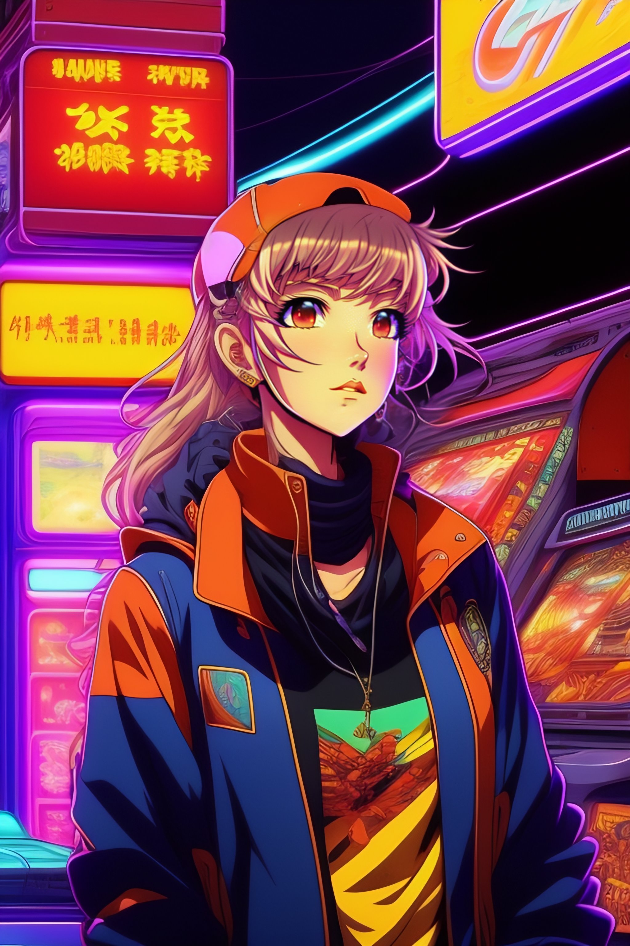 Lexica - Vintage 90's anime style environmental wide shot of a chaotic ...