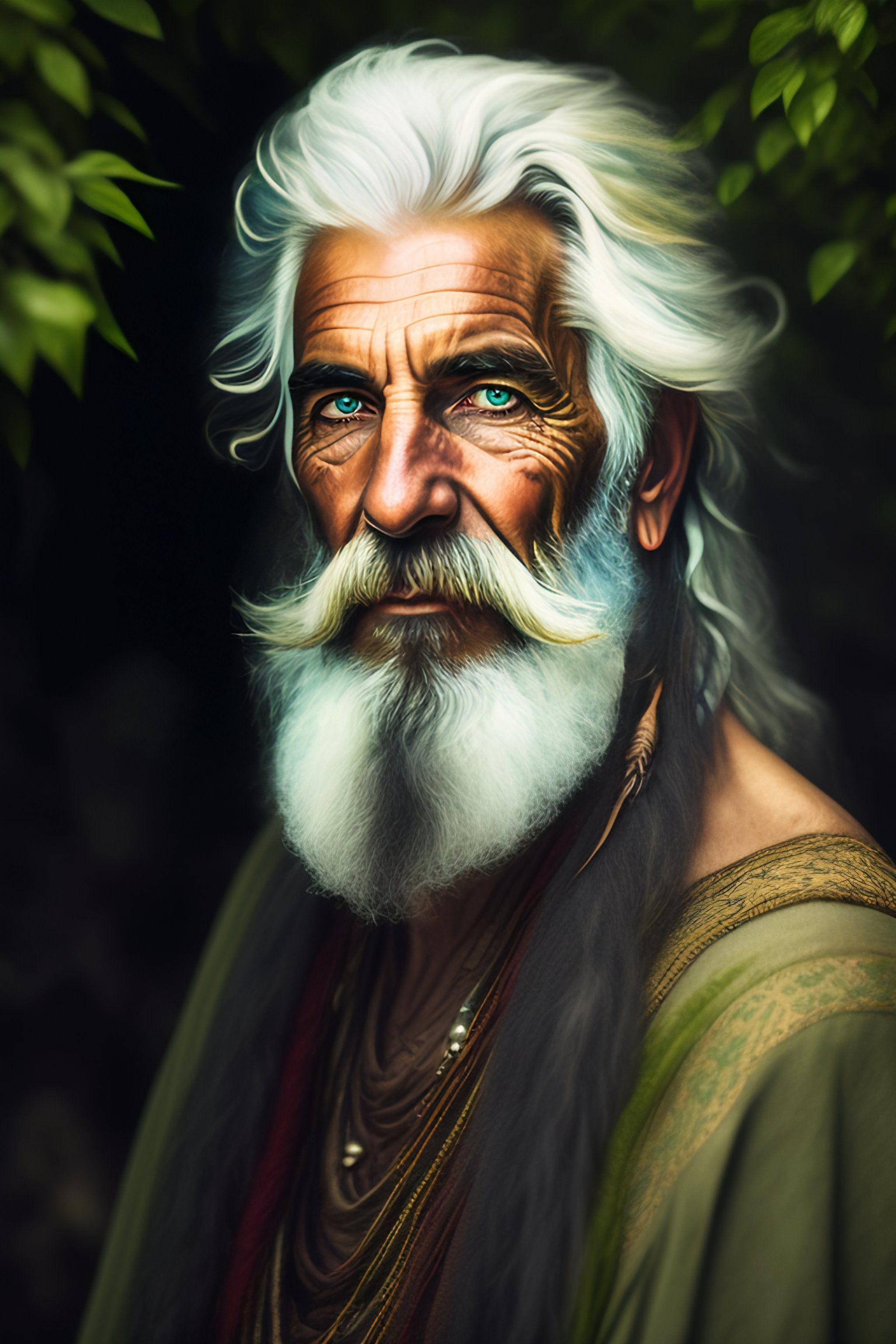 Lexica - Portrait of scruffy skinny ancient male druid, in rags, gnarly ...