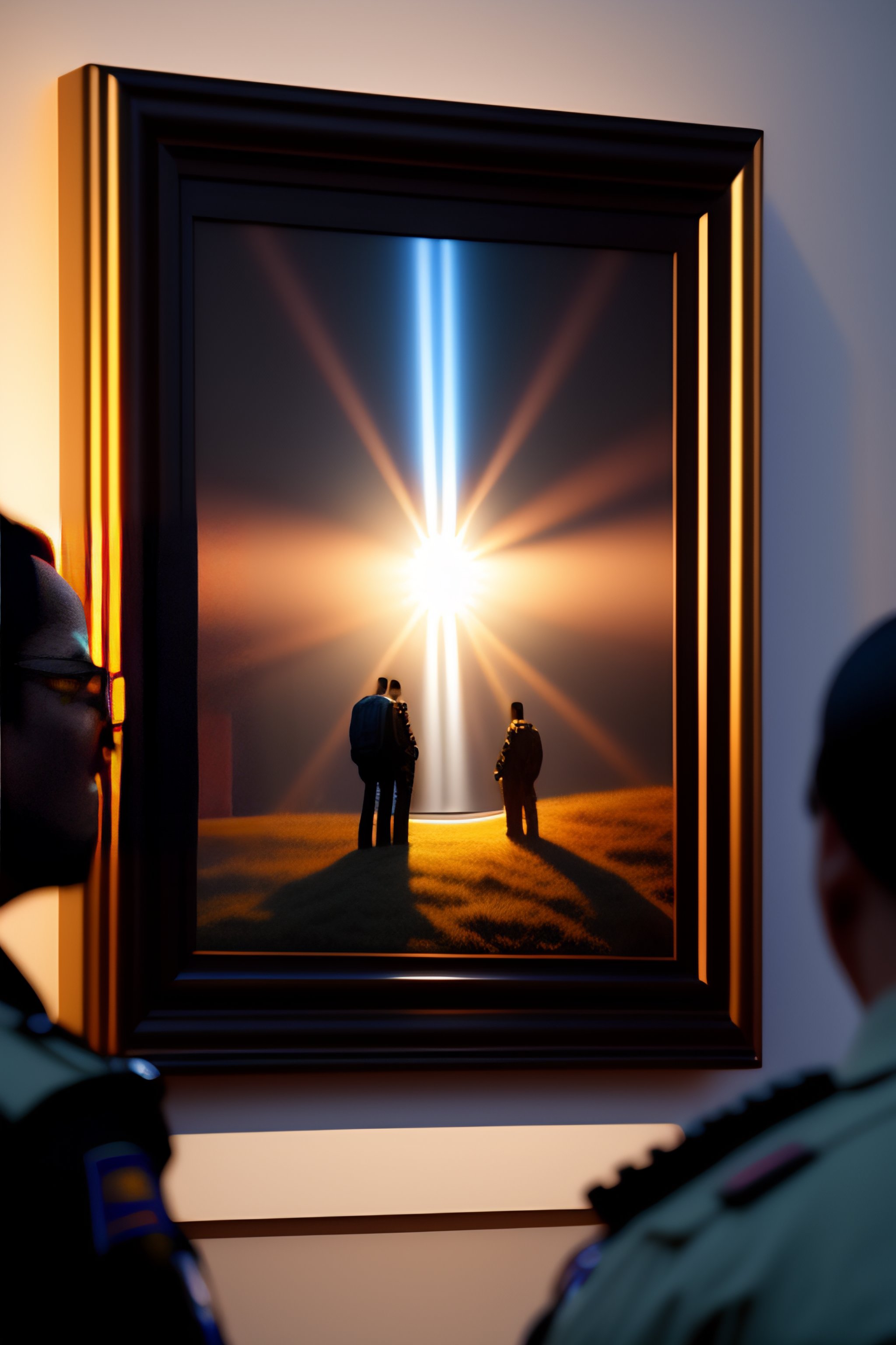 Lexica - Highly detailed closeup of Museum security guards in an art ...