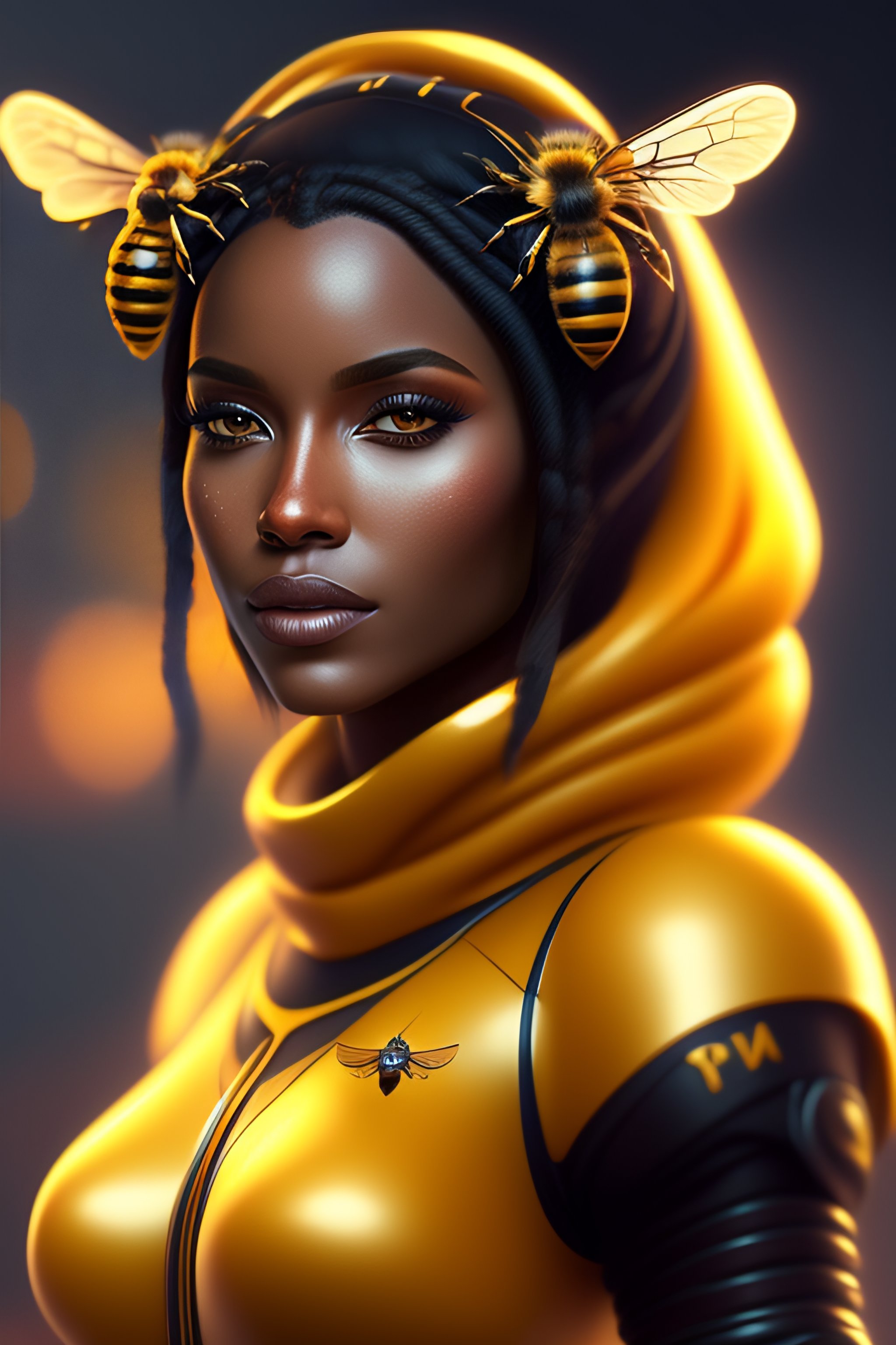 Lexica - The bee as a woman, trending on artstation, highly detailed, art