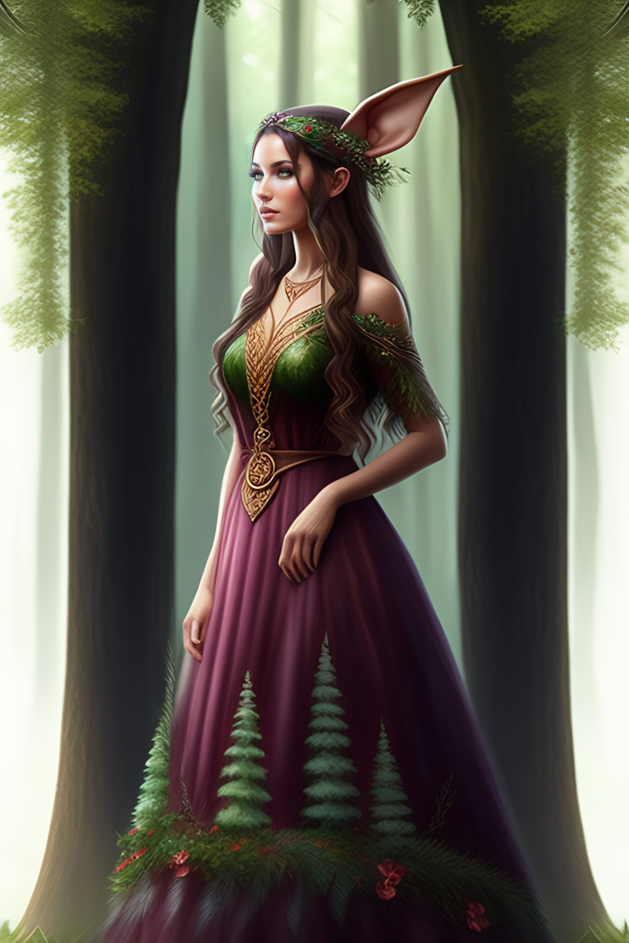 Lexica - Forest elf dress concept artp