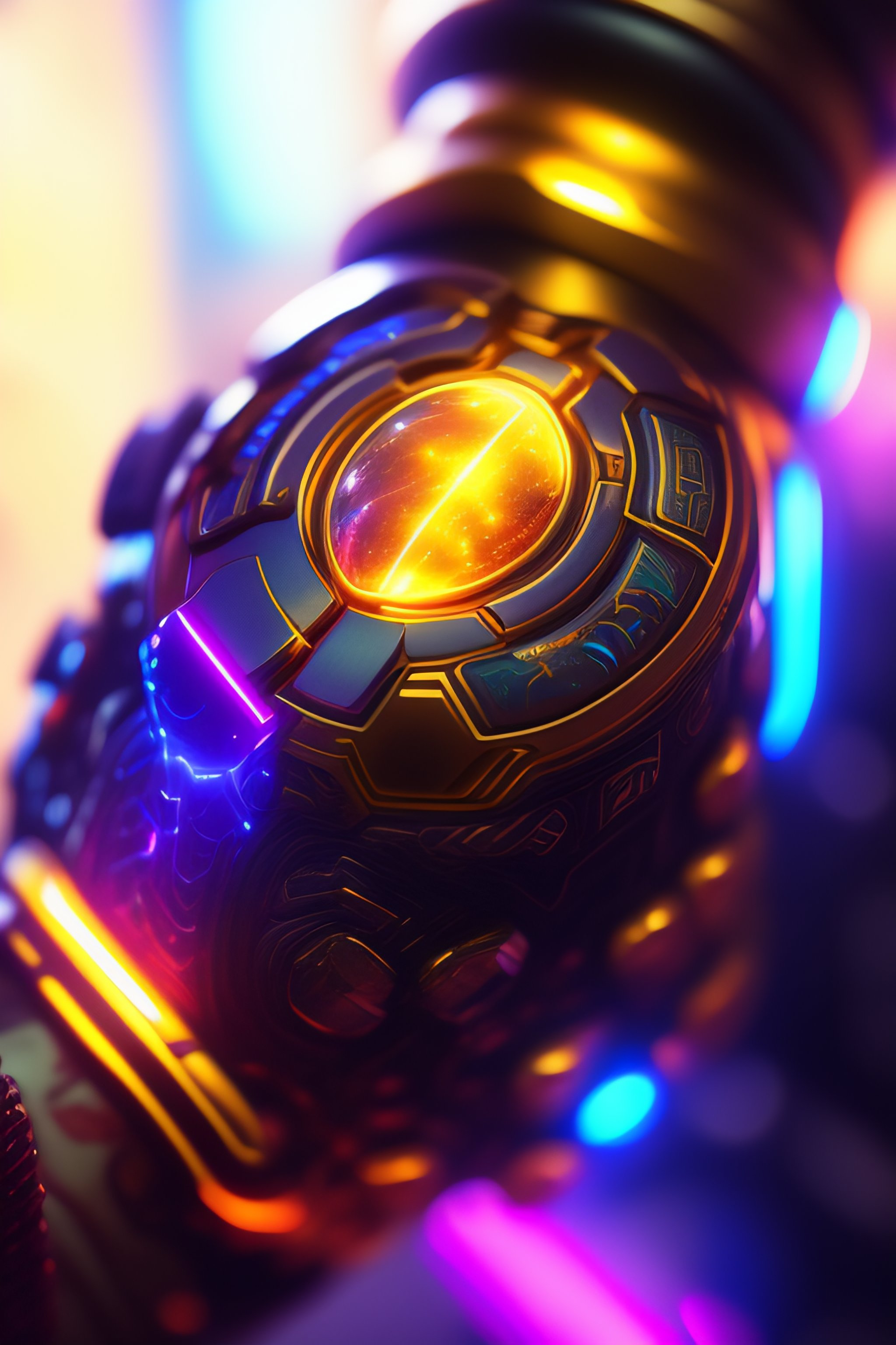 Lexica - Ultradetailed illustration of a mechanic gauntlet holding a ...