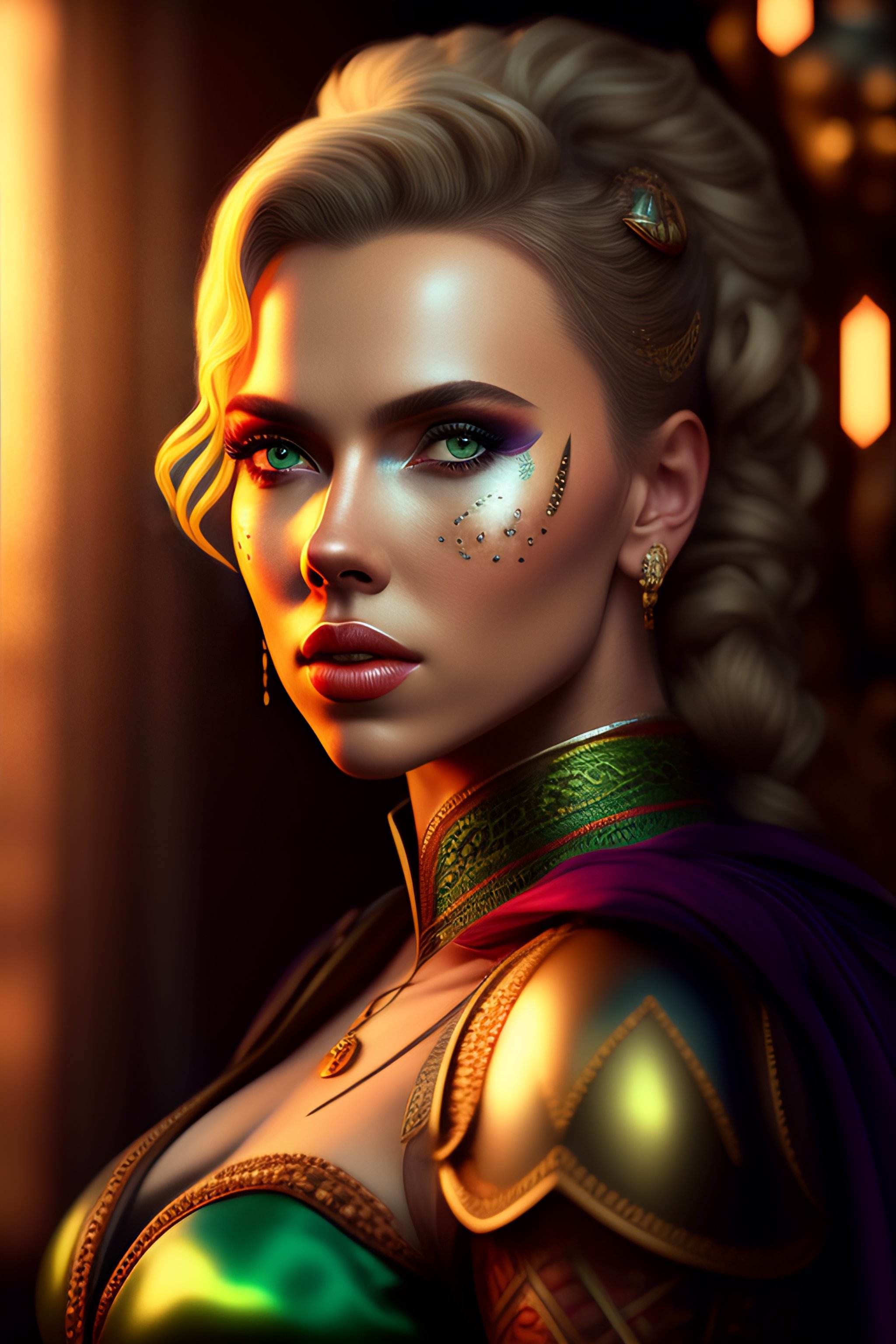 Lexica - Scarlett Johansson as ballerina, steampunk tribal mask ...