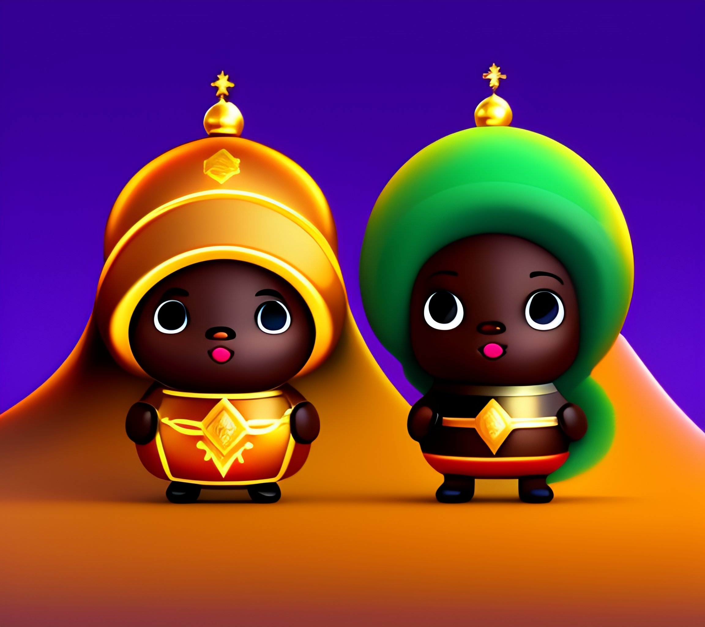 Lexica - The three wise men cute and adorable cartoons, digital art ...
