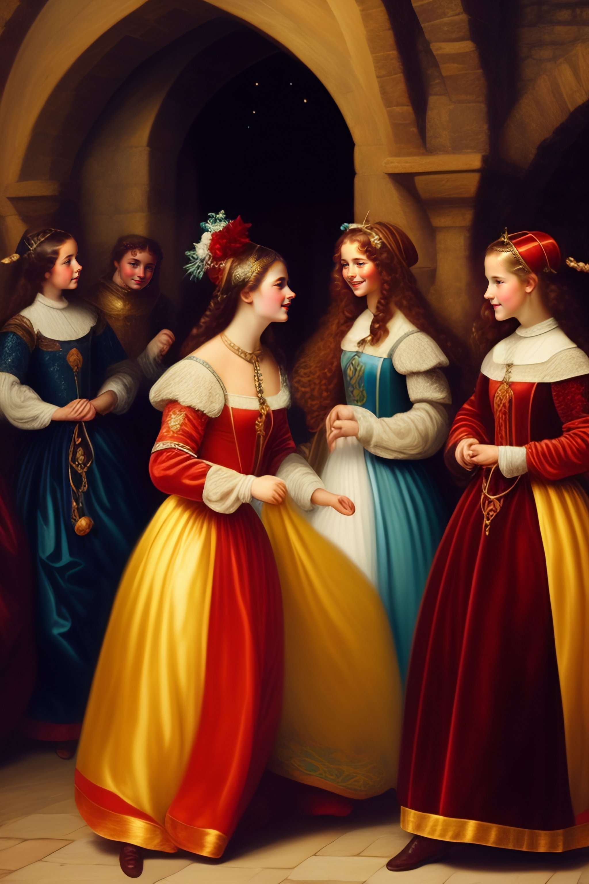 Lexica - Medieval Girls dancing at the ball