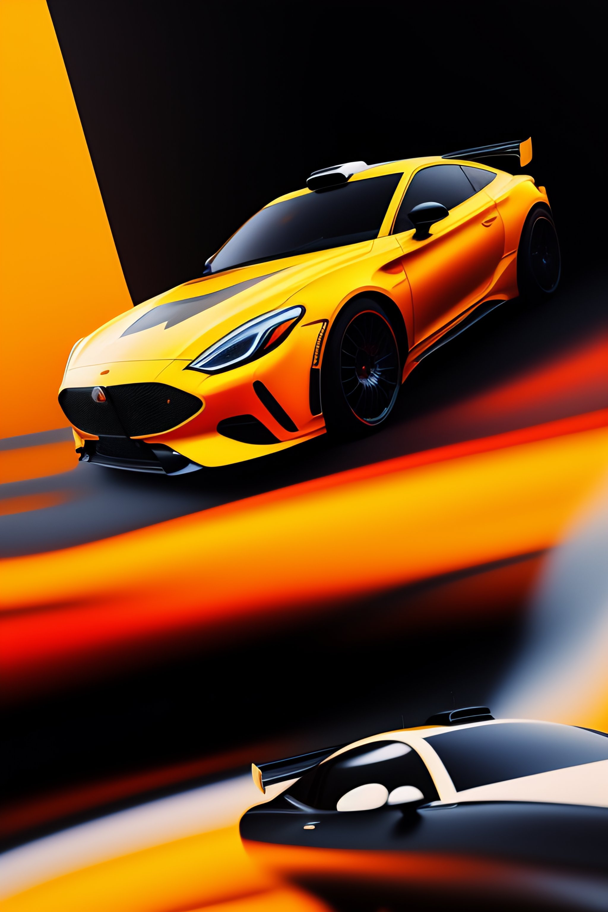 Lexica - Background New york , foreground rally car. painting ...