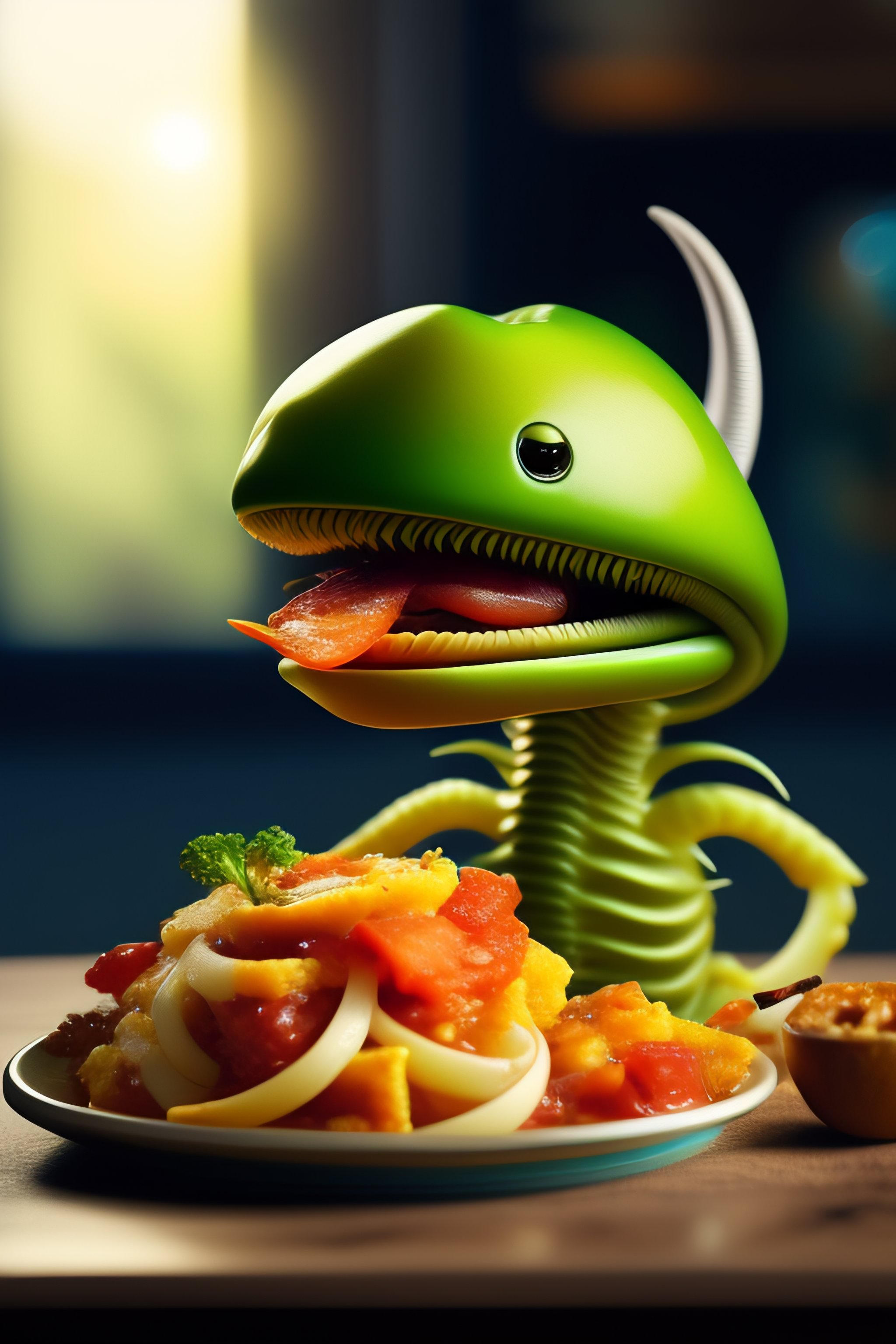 Lexica - Alien enjoys food