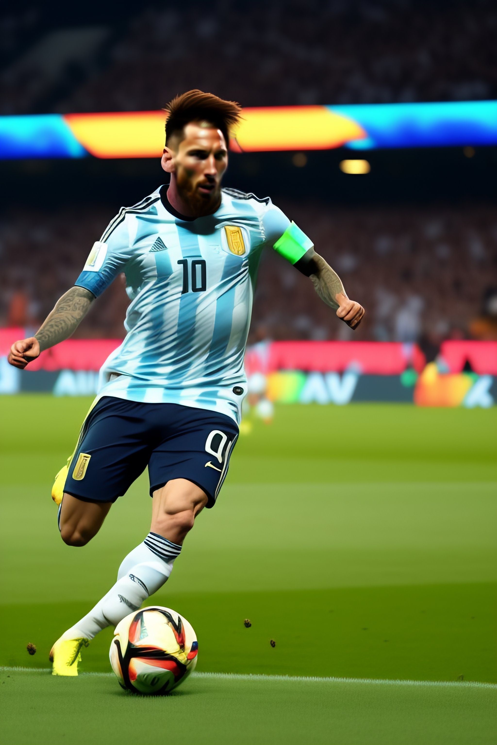 Lexica - A epic lionel messi playing for argentina and making a goal ...