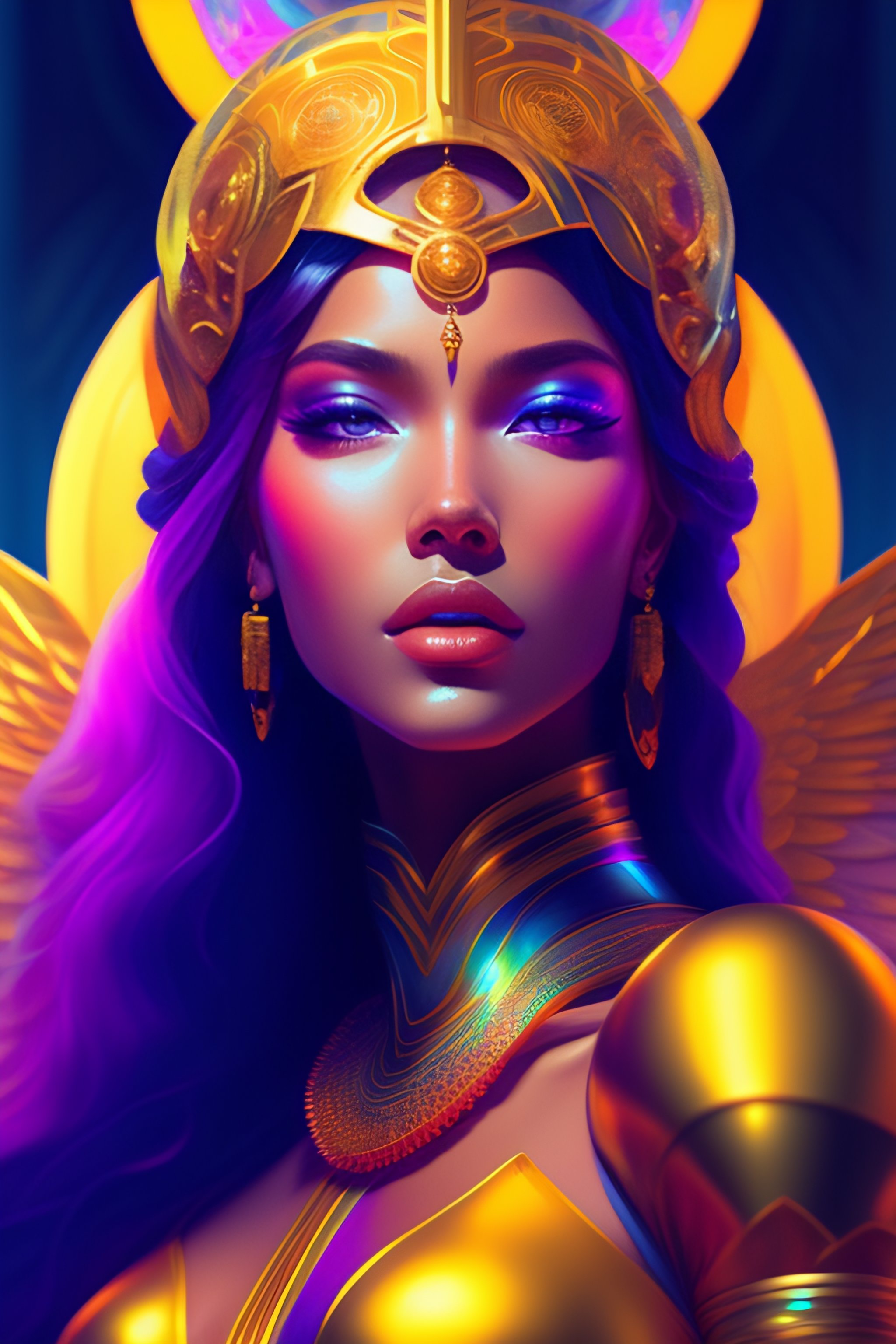 Lexica - A cybernetic goddess, vaporwave aesthetic, colorful ...