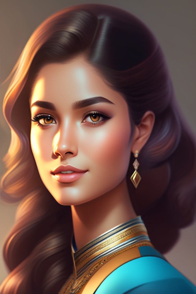 Lexica - Wheatish colour ,long back with brown hair.shaped jawline.long ...