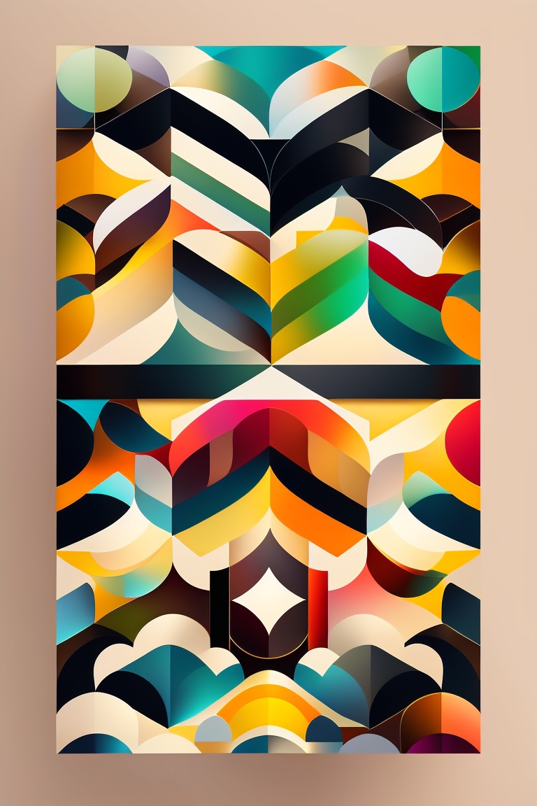 Lexica - Abstract Geometric Print: Uma estampa geométrica abstrata, com ...
