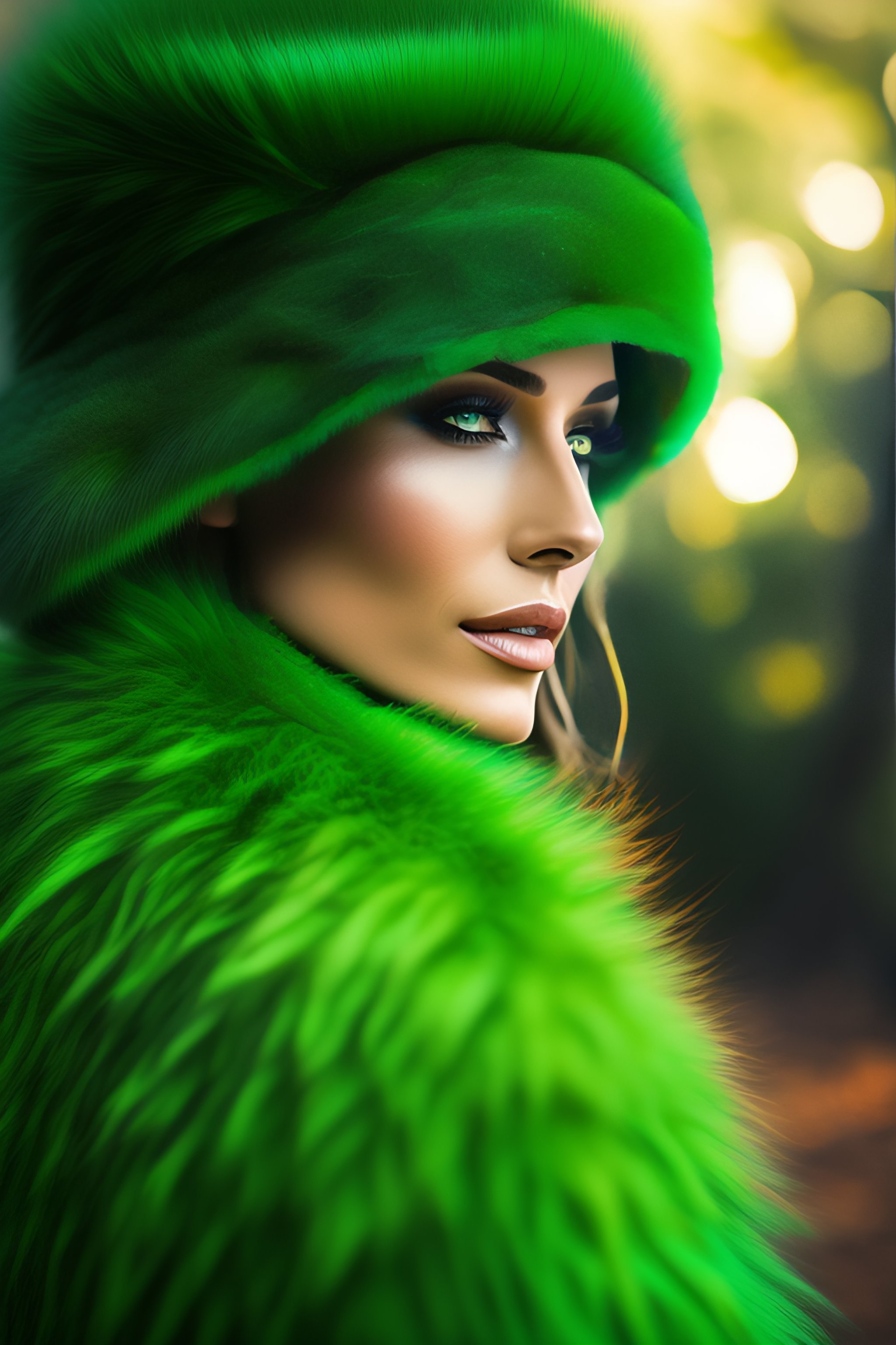 Lexica - Green furry texture
