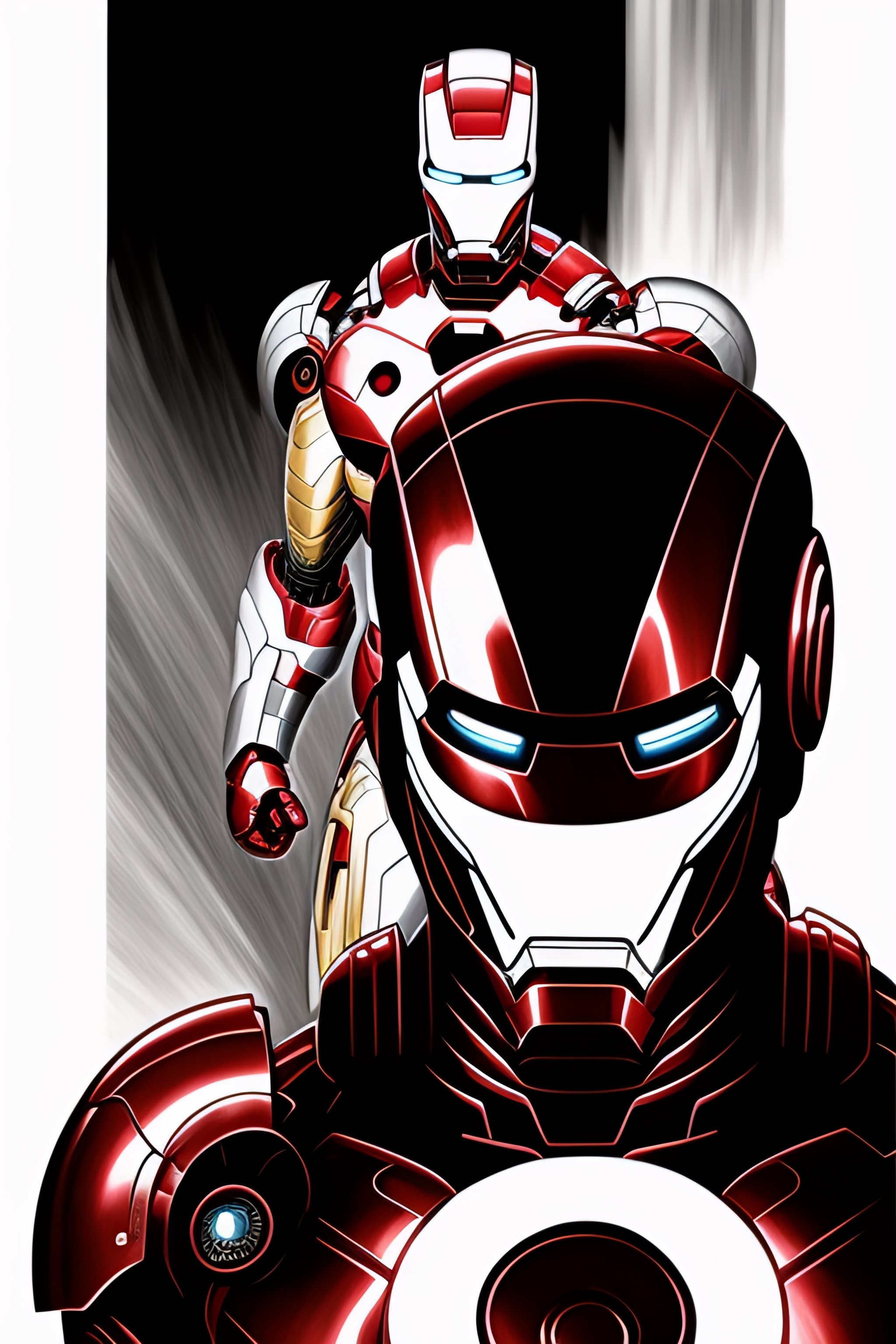 Lexica - Drawing iron man in the style of Junji ito