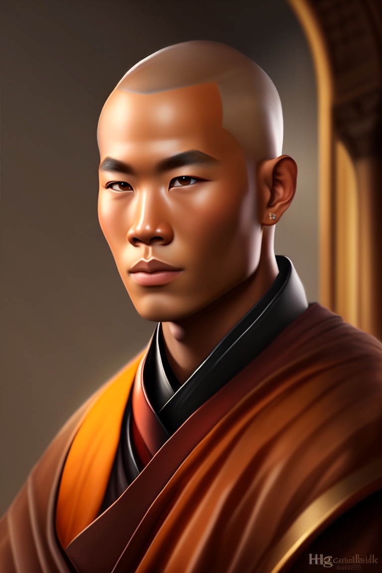 Lexica - Realistic portrait monk, buddhist monk, monk