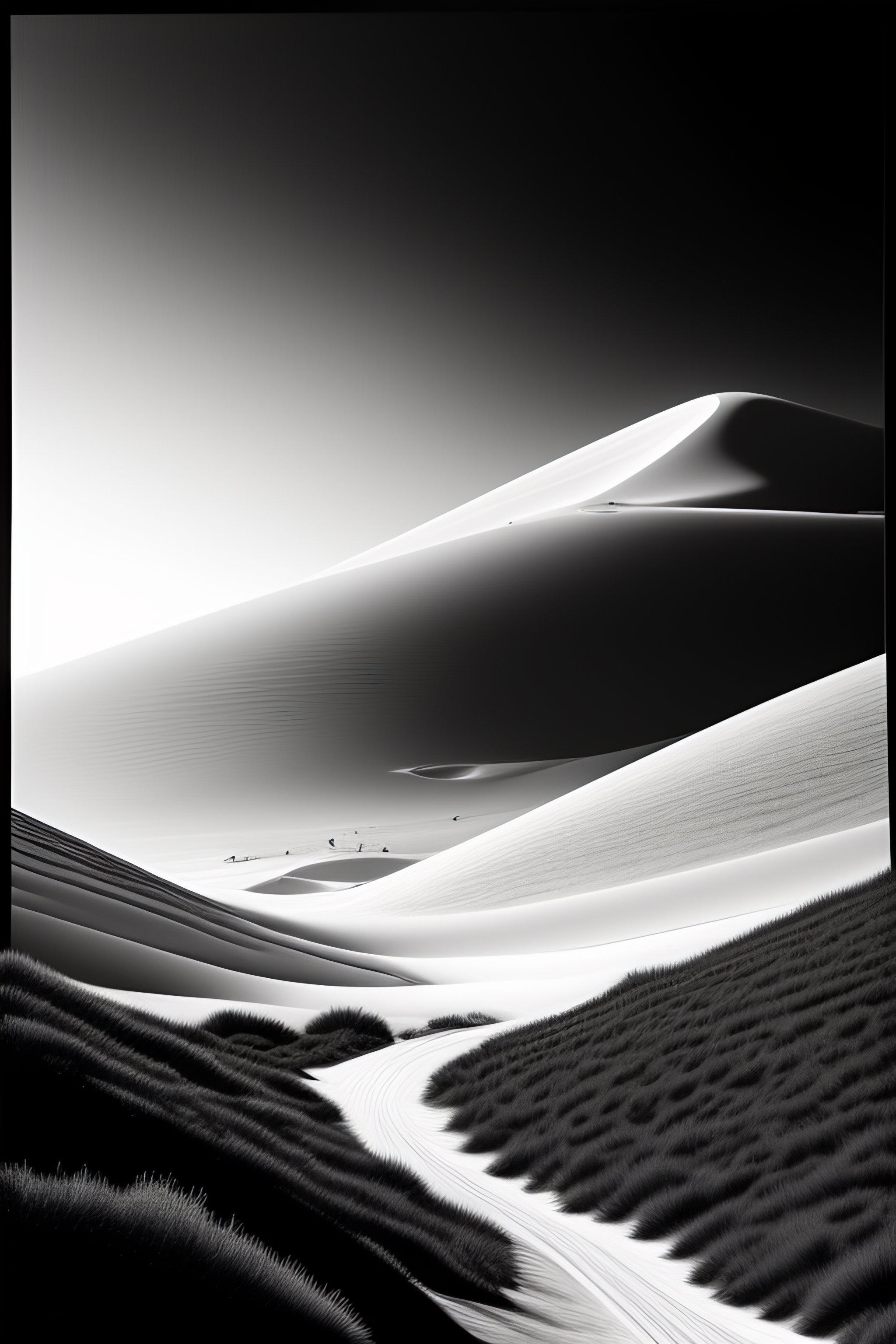 Lexica - Engraving liminal space black and white