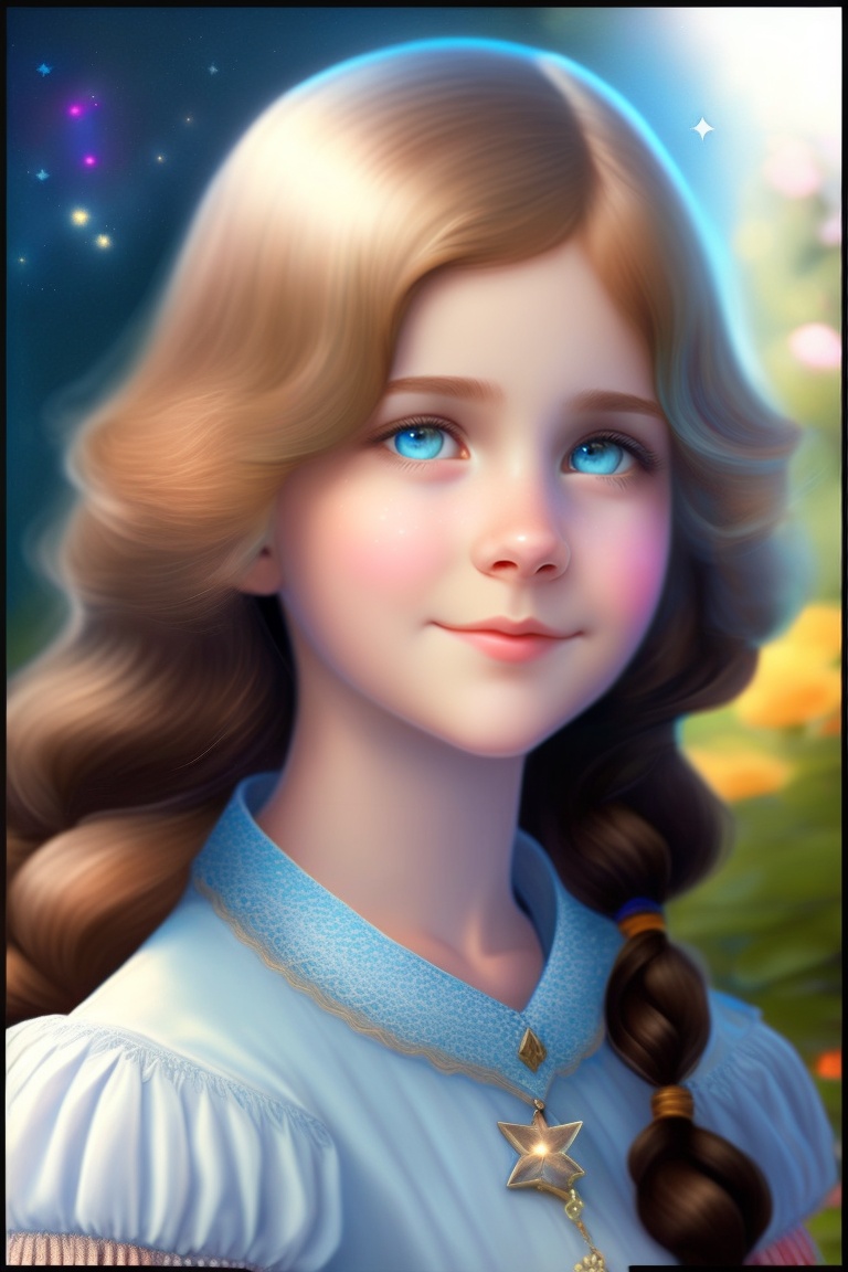 Lexica - Alice was a young girl with sparkling blue eyes that shone ...