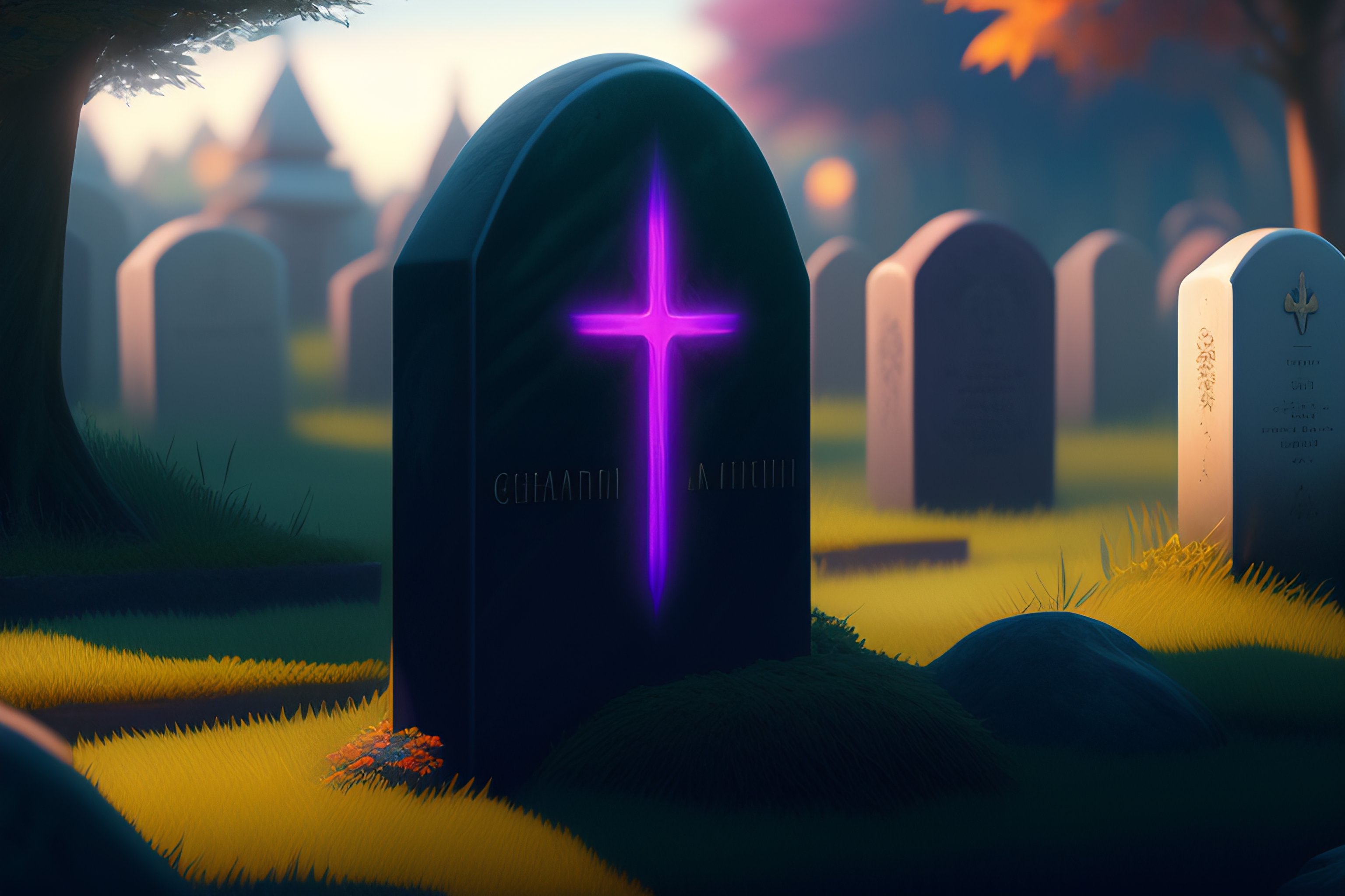 Lexica - Graveyard with basic headstones, canadian, highly detailed ...