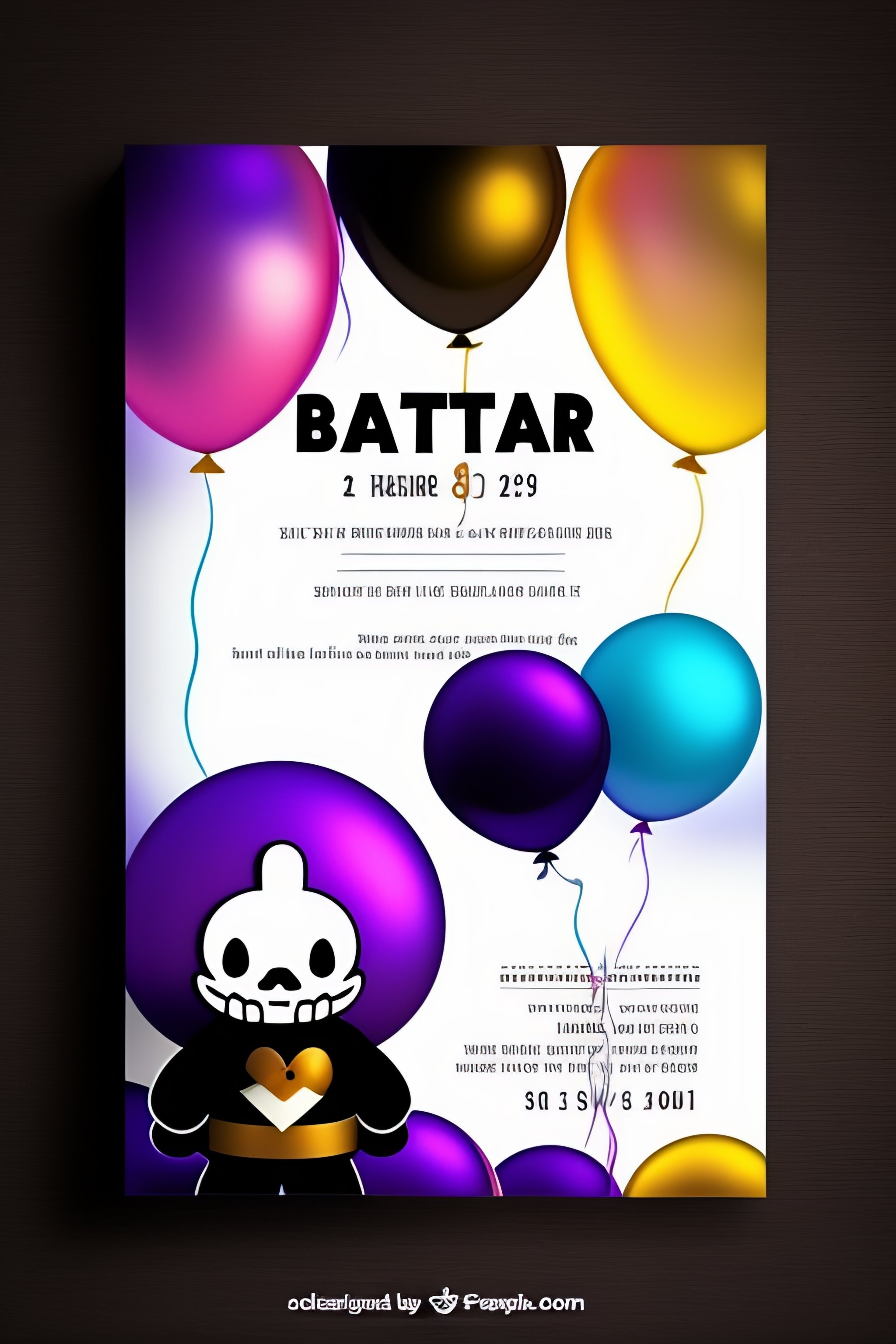 Undertale Birthday Party Invitations